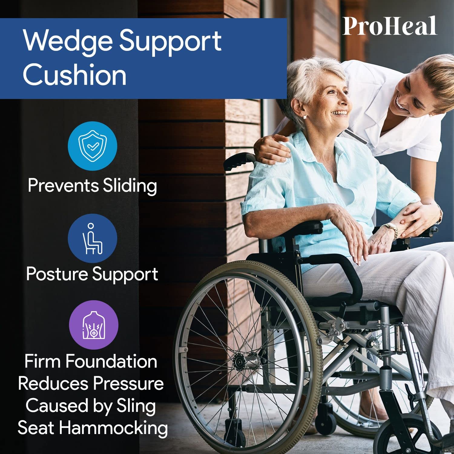 Snapklik.com : Gel Wedge Wheelchair Seat Cushion, Bariatric -High ...
