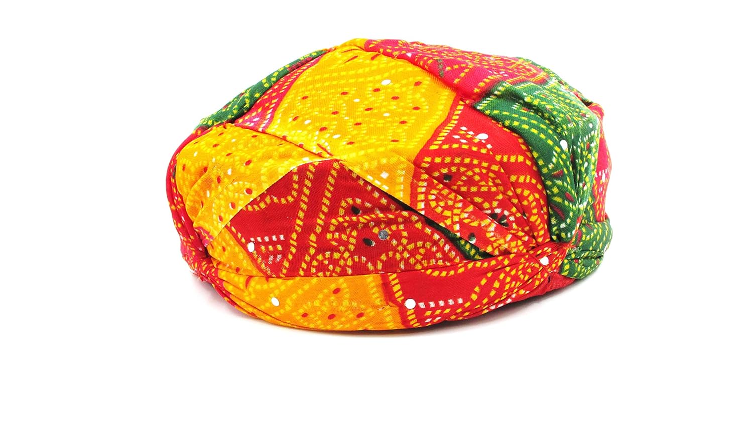 Buy NFA Nathulal Fatehpuria pachrangi chunadi Printed Pagdi Dulha ...