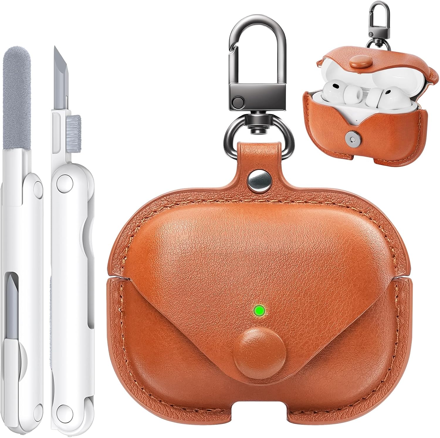 Amazon.com: TNSNK for Apple Airpod Pro 3 Case 2025, TNSNK Leather Case ...