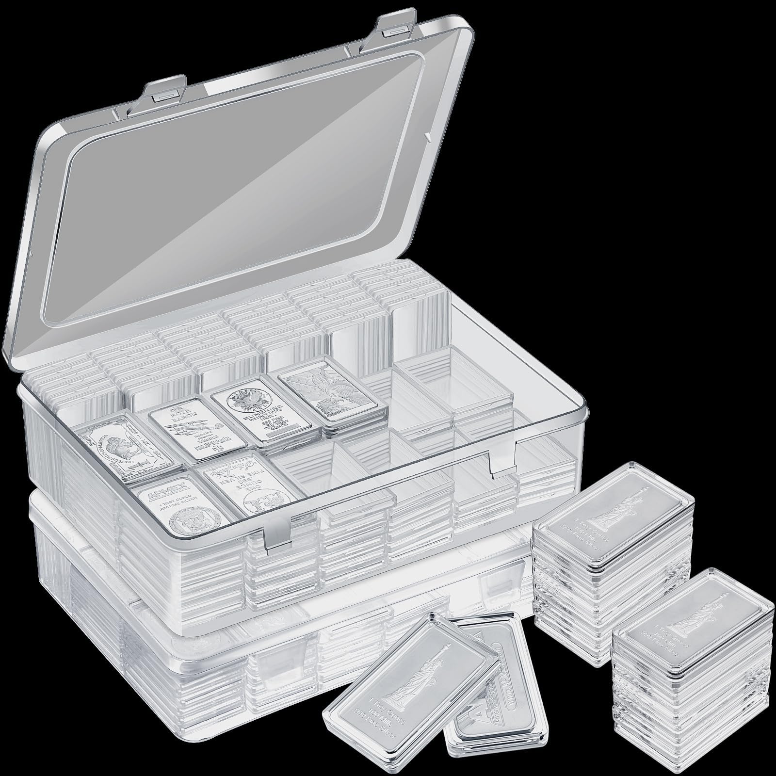 Amazon.com: Yncotte 10oz Silver Bar Holder - 5Pcs Capsule Storage ...