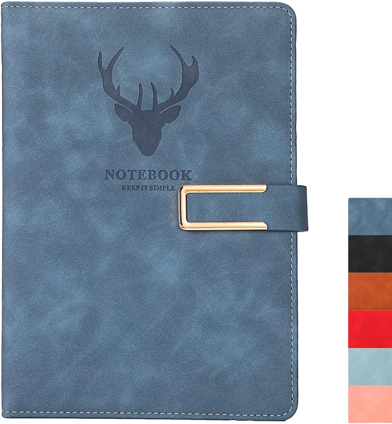 Thick Business Notebook, KOWVOWZ Lined Journal Notebooks, A5 Buckle ...