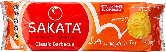 Sakata Classic BBQ Rice Crackers, 100 Grams : Amazon.com.au: Grocery