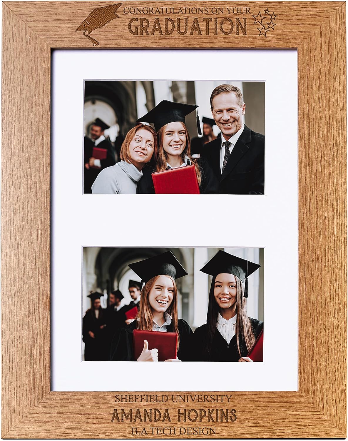 Personalised Graduation Congratulations Double Landscape Photo Frame ...