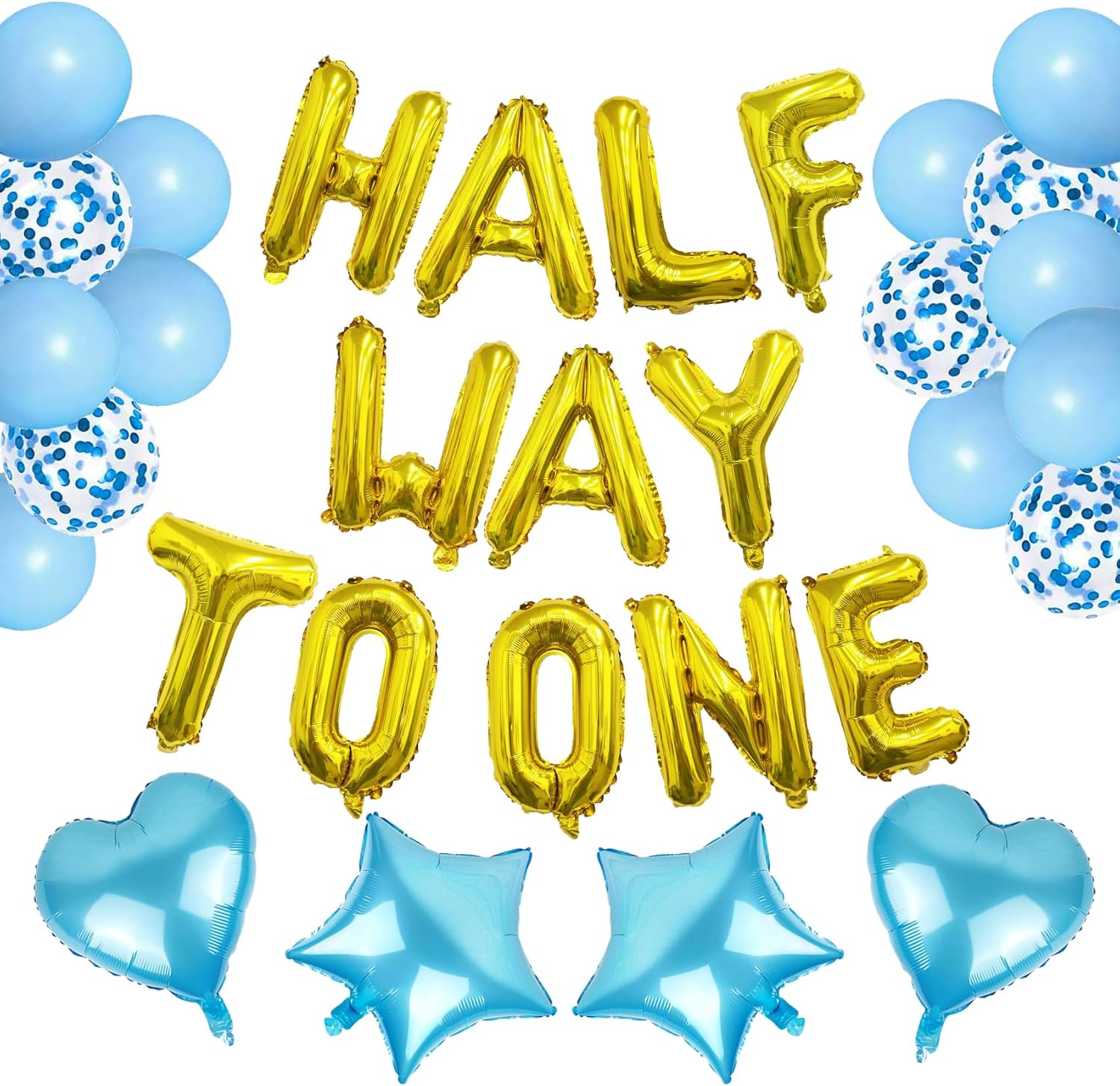 1/2 Birthday Boy Decorations Half Birthday Nepal | Ubuy