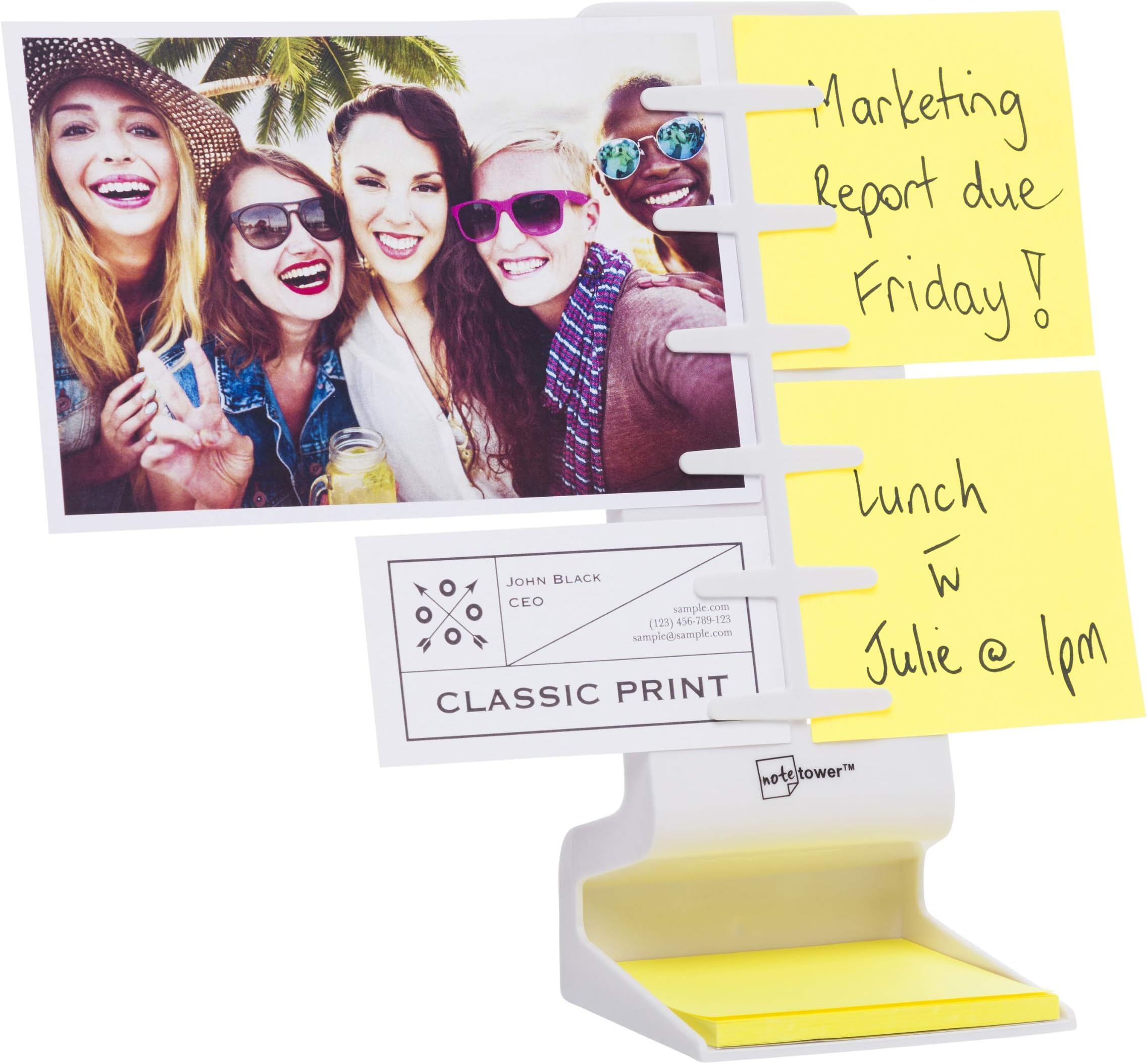 Amazon.com : Note Tower Desktop Mini Sticky Note Holder | Post it Note ...