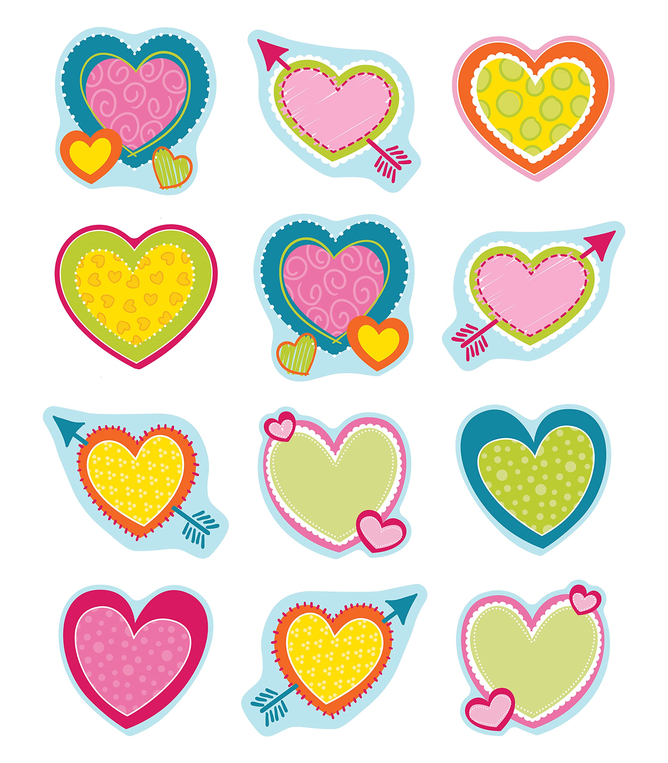 Snapklik.com : Carson Dellosa 36-Piece Colorful Hearts Bulletin Board ...
