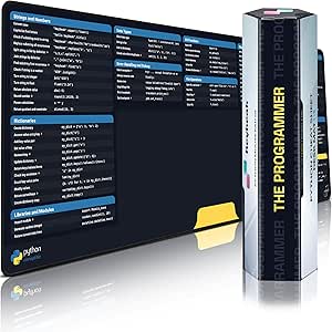 Amazon.com: Keybeak Python Mouse Pad Cheat Sheet (31.5x11.8 in) – Python Desk Mat with Essential ...