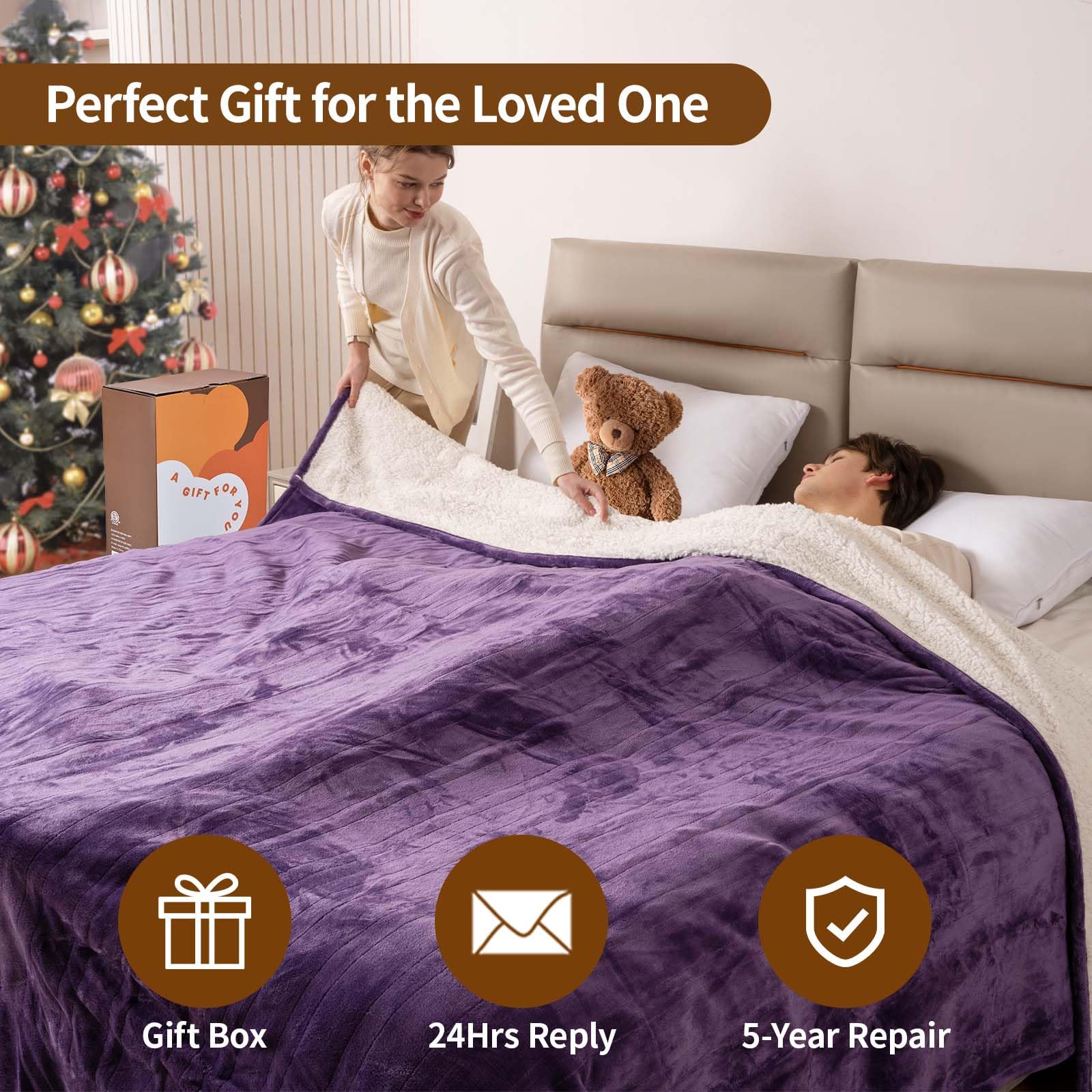 Snapklik.com : Bearhug Electric Blanket Full Size 77" X 84" Silky ...