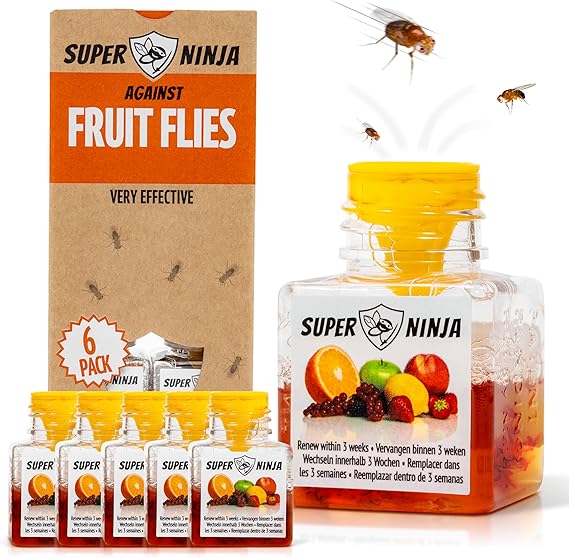 Amazon.com : Super Ninja Fruit Fly Traps for Indoors - 6 Pack, Highly ...