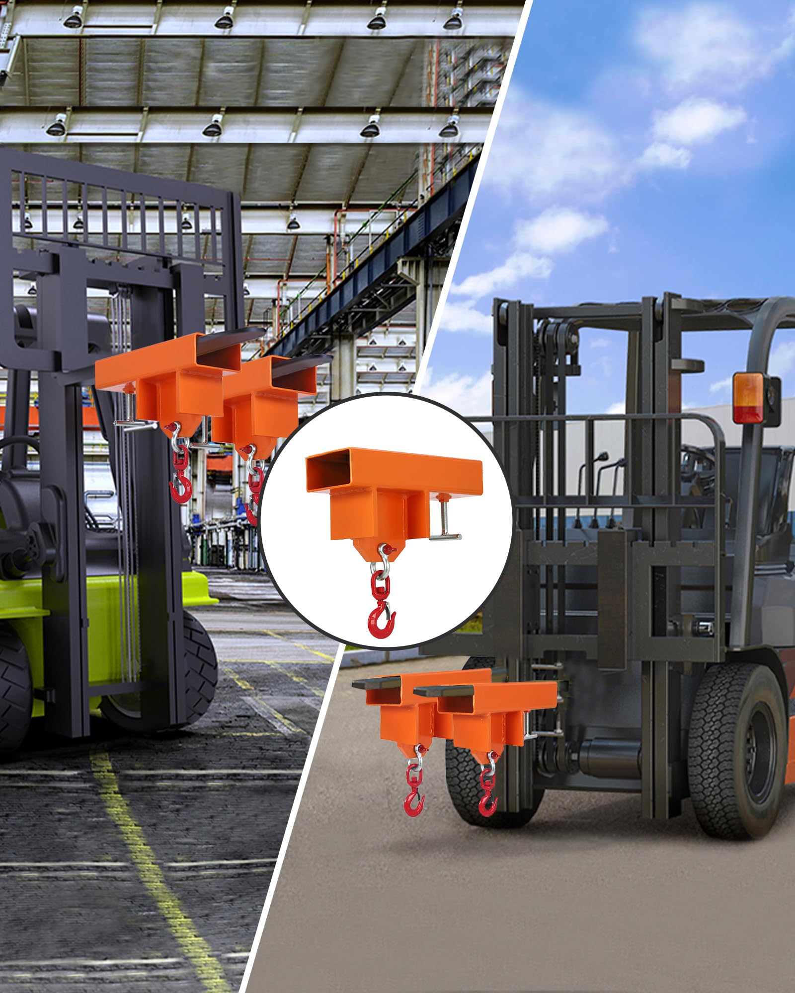 Snapklik.com : COZONY Forklift Lifting Hook Attachment, 2200lbs ...