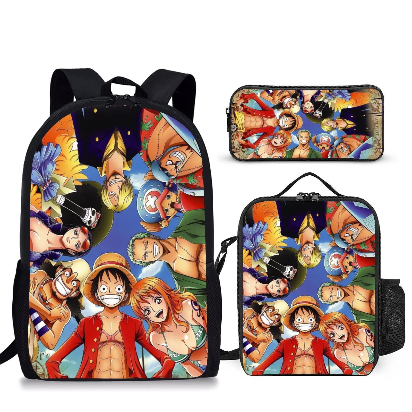 BLKOPCEW Hot Anime Backpack Set, Teenage Boys And Girls Backpack Set ...
