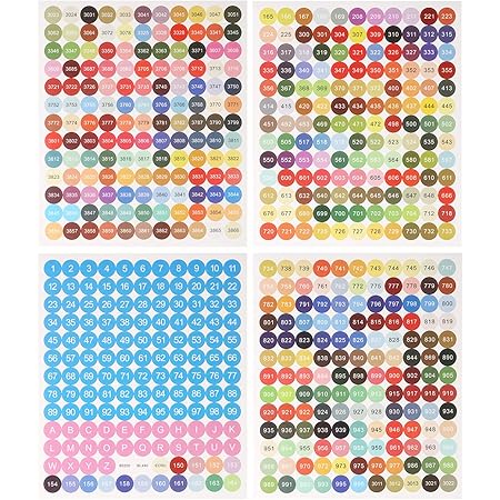 Amazon.com : Color Number Stickers, 447 Labels for Diamond Painting ...