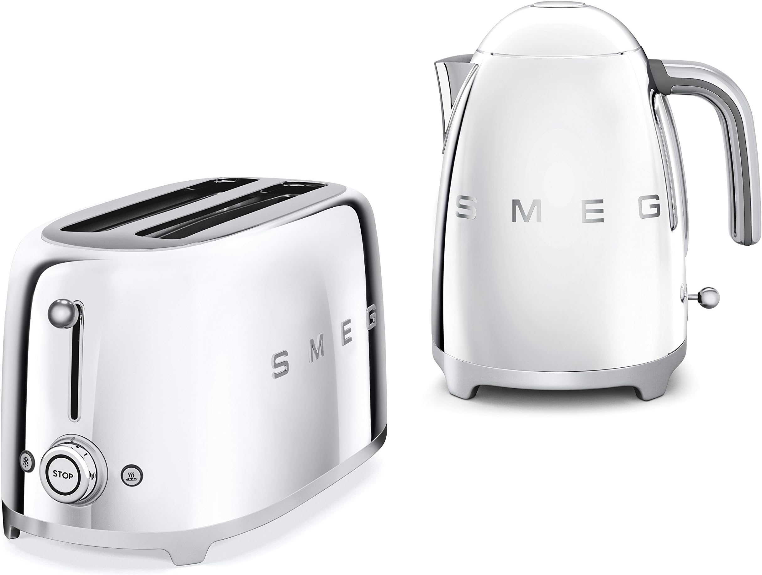 Smeg KFL03SSUK & TSF01SSUK - Chrome Kettle & Two Slice Toaster - 2017 ...