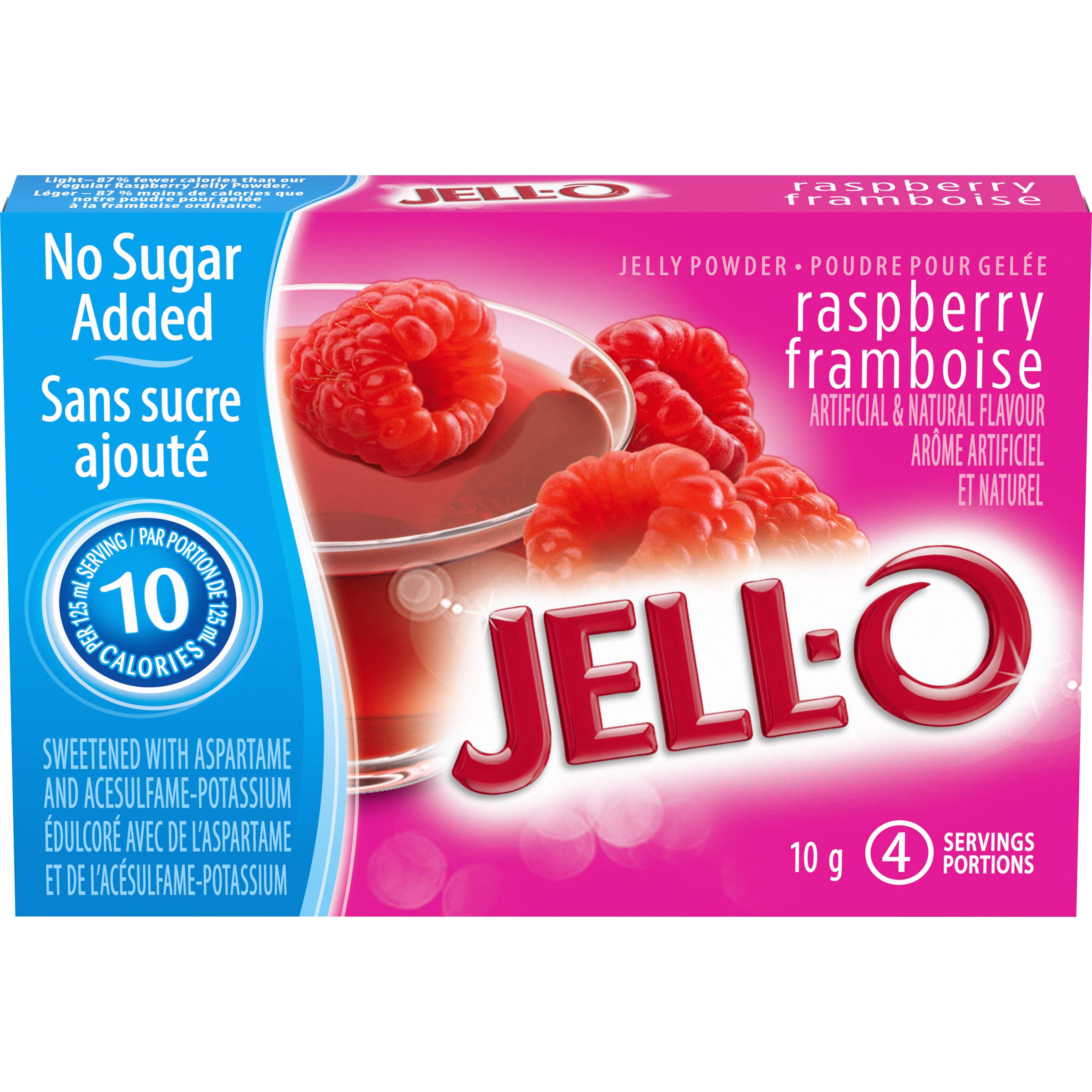 Jell-O Raspberry Jelly Powder Light, Gelatin Mix : Amazon.ca: Grocery ...