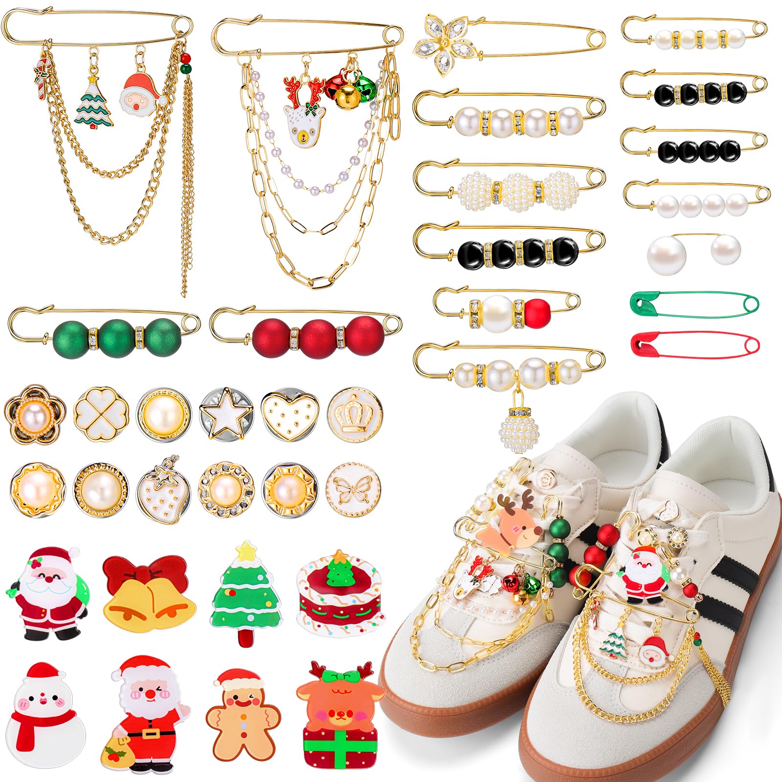 53 Pcs Charm Set For Shoes Bow Shoe Charms For Sneakers Shoes Laces ...