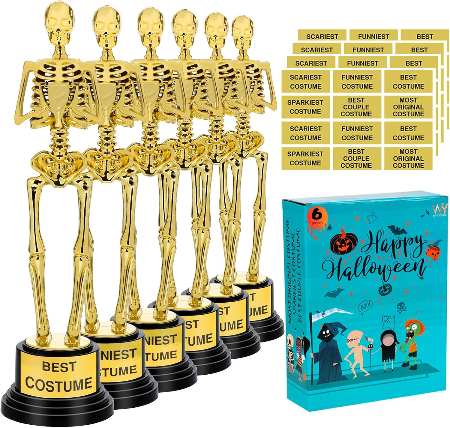 Amazon.com: WYTAOHZL 6PCS 9.25Inch Plastic Halloween Best Costume ...