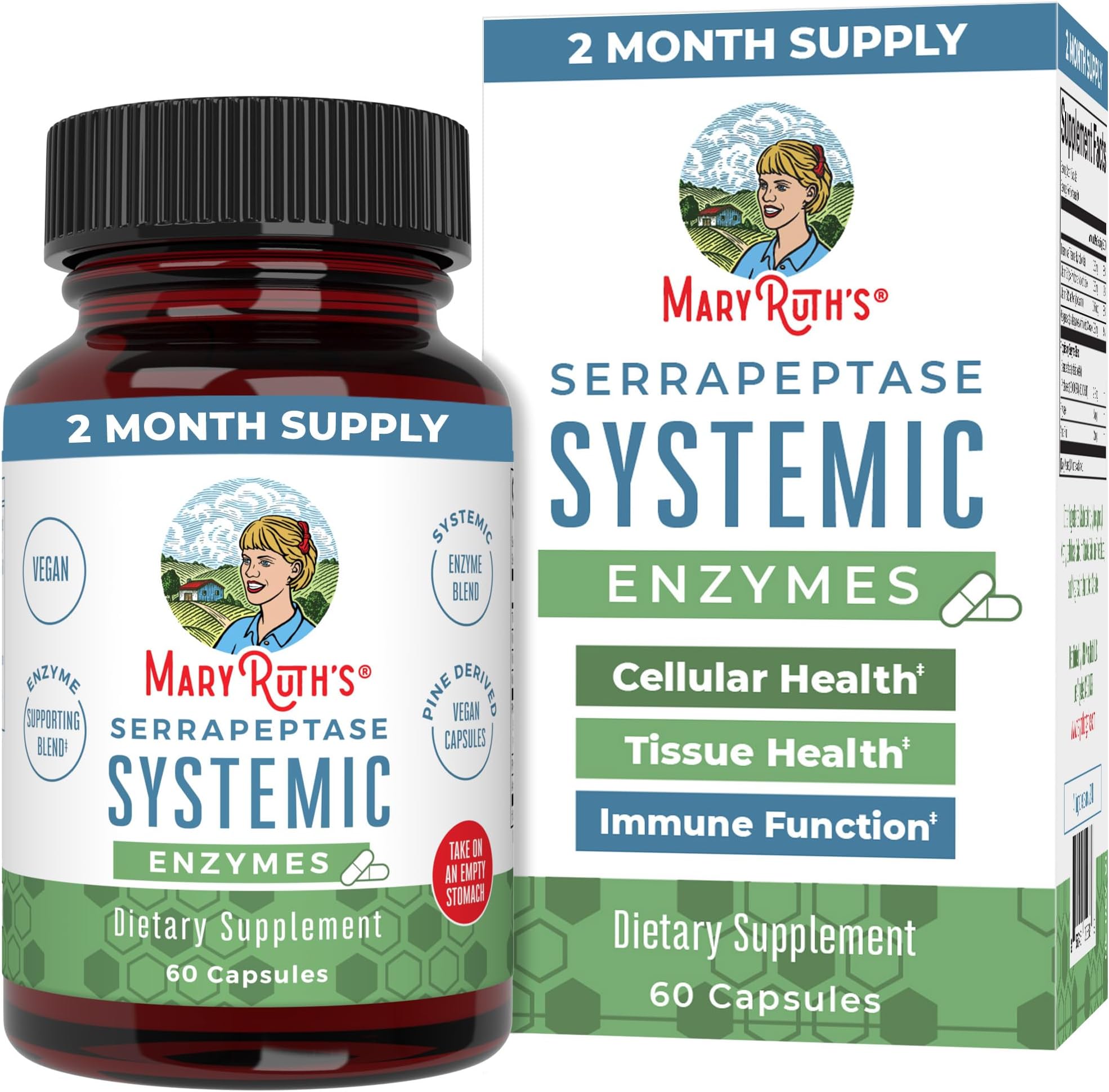 Amazon.com: High Potency Serrapeptase Supplement 120,000 SPU with ...
