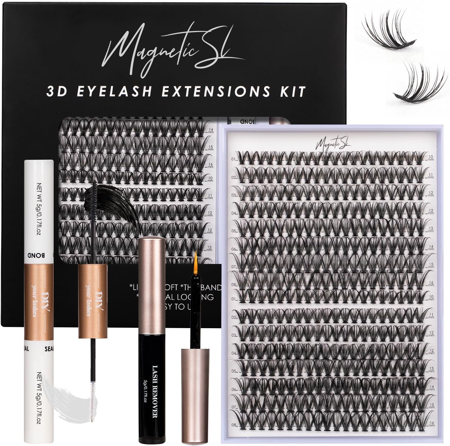 Amazon.com: Lash Clusters DIY Lash Extensions Kit 320pcs Individual ...