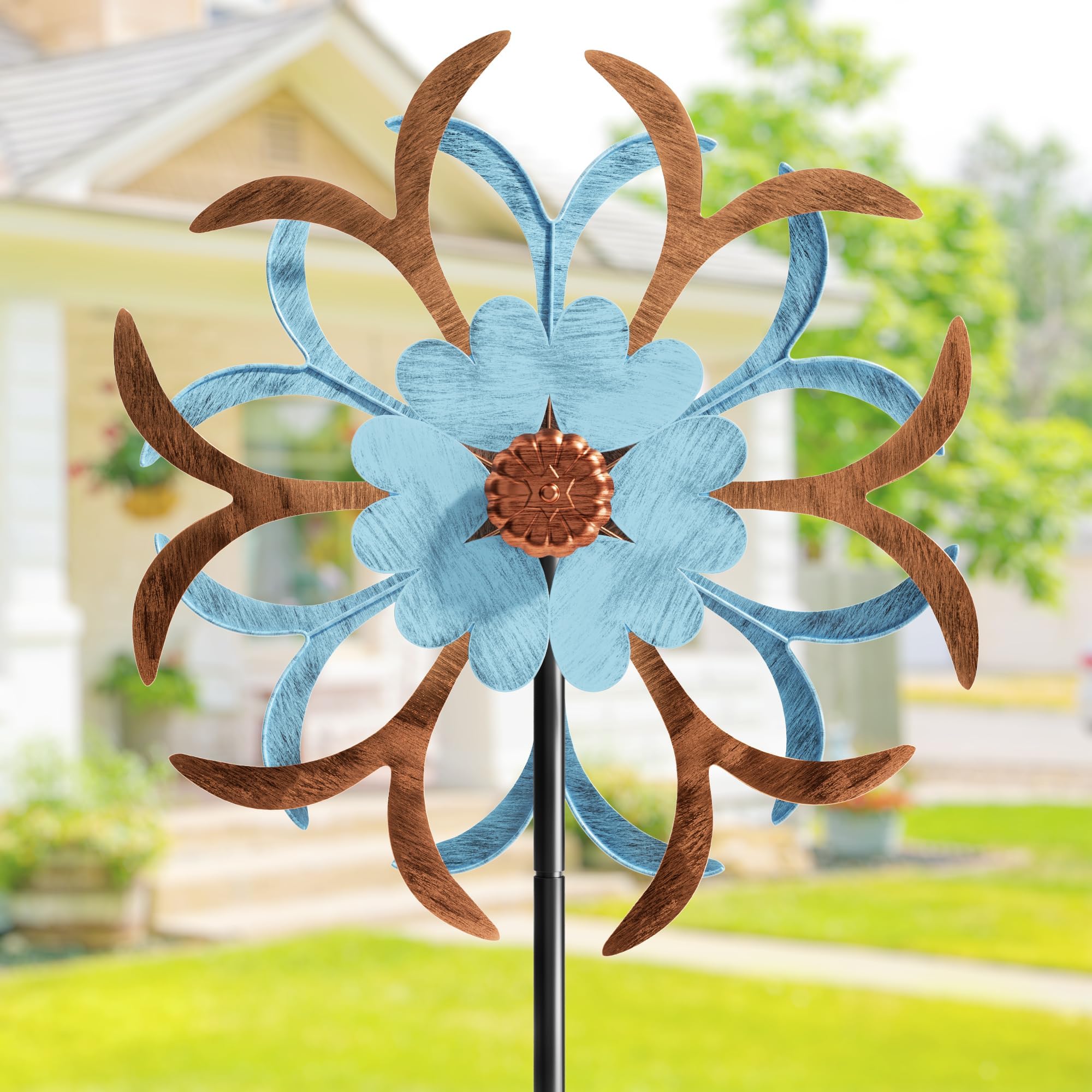 Amazon.com: Wind Spinners Outdoor, Auslar 74.8 Inch Kinetic Wind ...