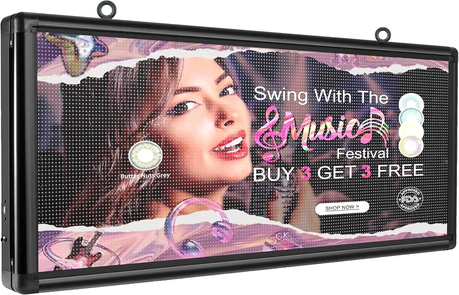 Amazon.com : YS Outdoor P6 Programmable LED Sign(40"x 18"), WiFi + USB ...