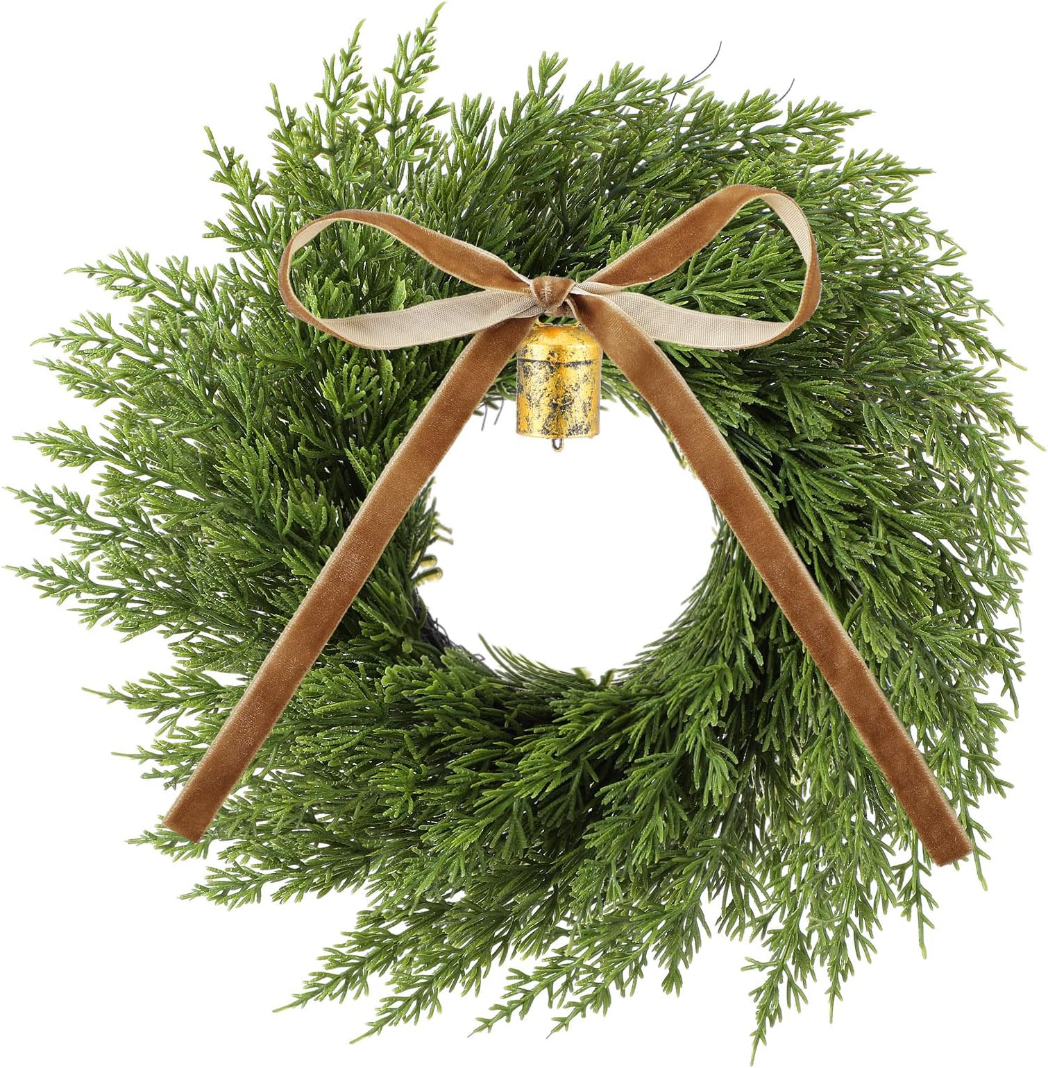 Amazon.com: Vita Domi 24" Diameter Premium Faux Cedar Wreath ...