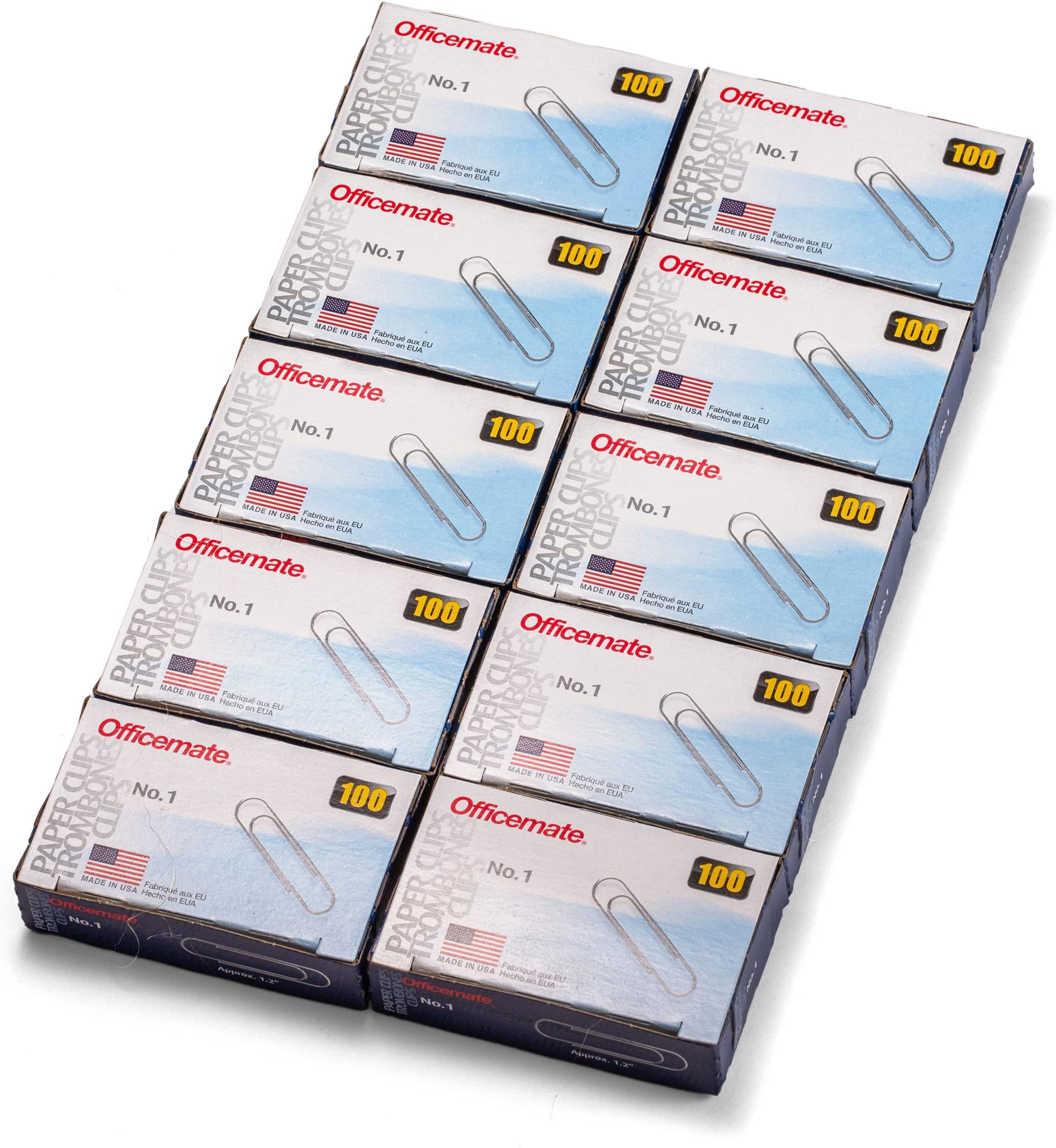 Amazon.com : Acco Brand Paper Clips, #1 Size, Economy, Non-skid, 10 ...