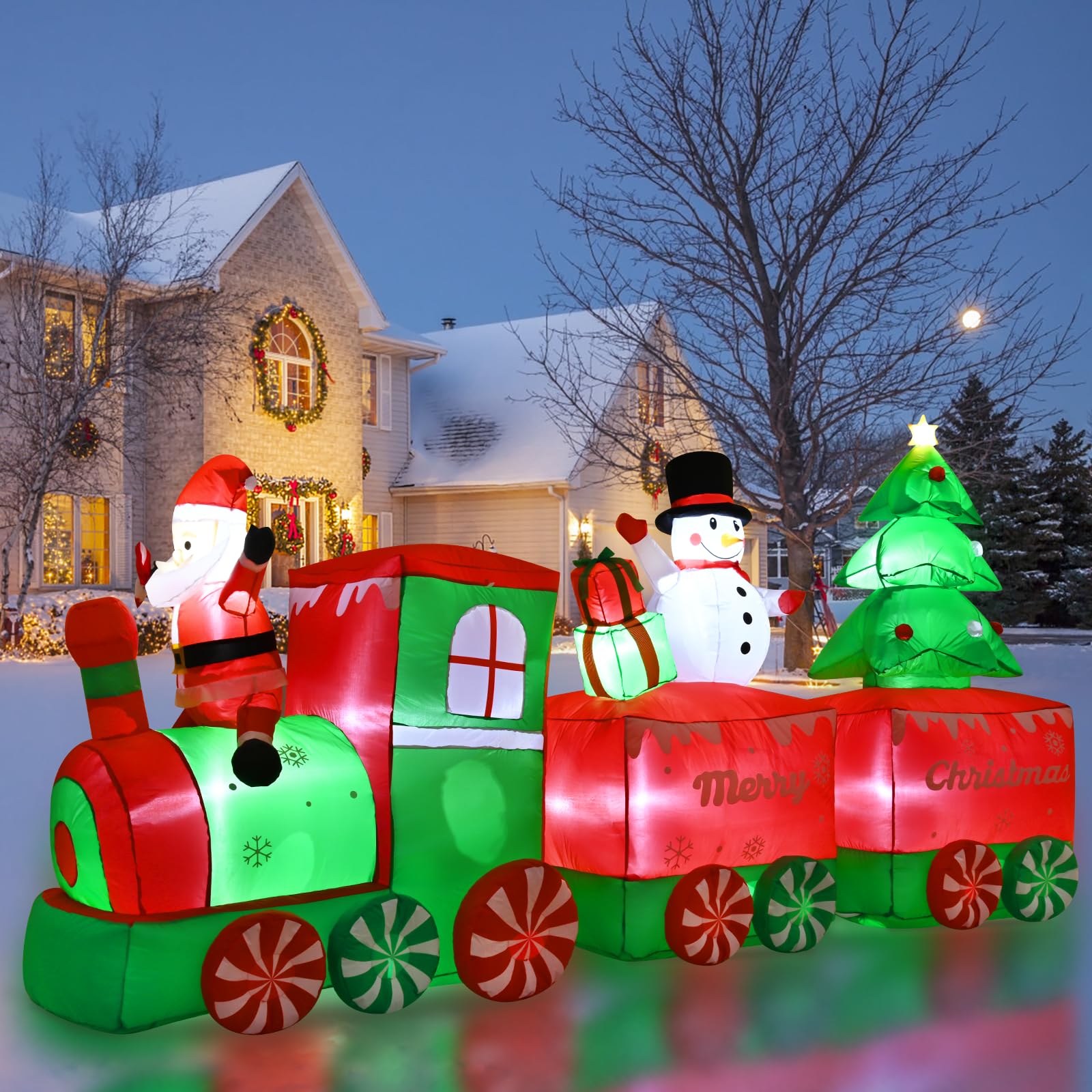 Amazon.com: 10.5 FT Christmas Inflatable Decorations, Outdoor Christmas ...