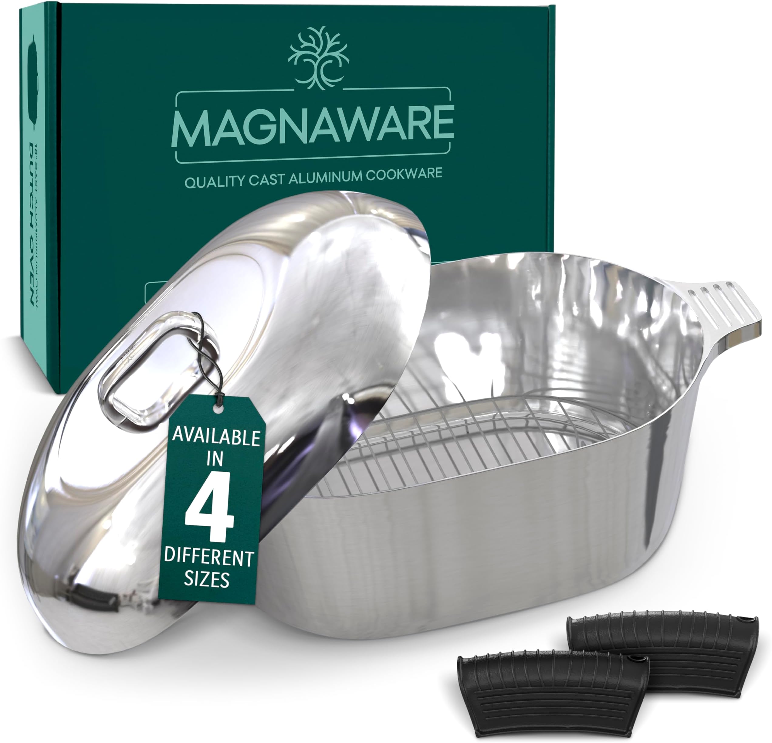 Amazon.com: Magnalite Classic 5-Quart Dutch Oven with Rack, Silver ...