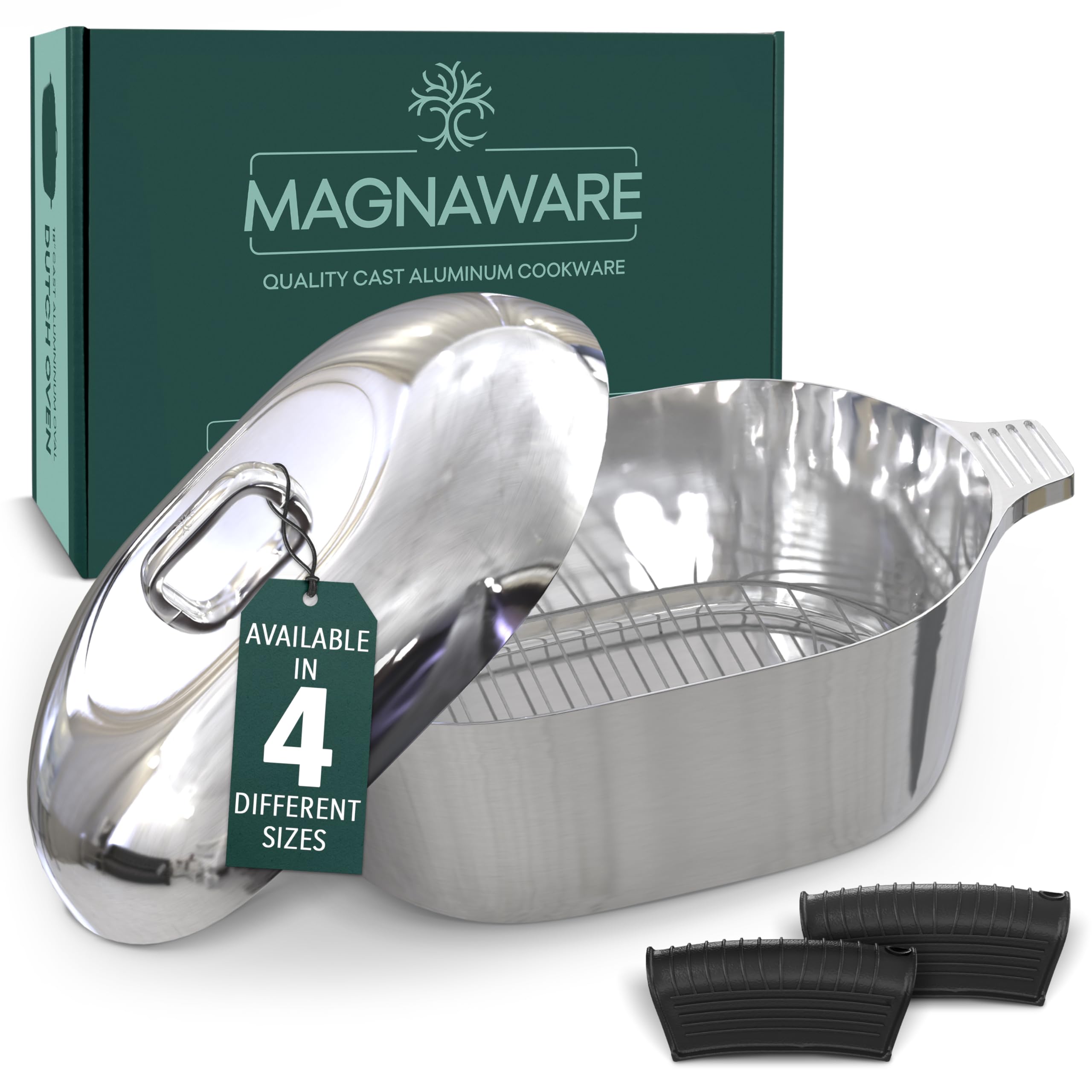 Amazon.com: Magnaware Cast Aluminum Dutch Oven - 12.6 Quart Oval ...