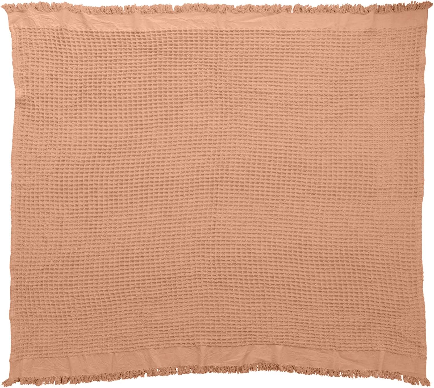 Amazon.com: Creative Co-Op Cotton Waffle Weave Throw Blanket with ...