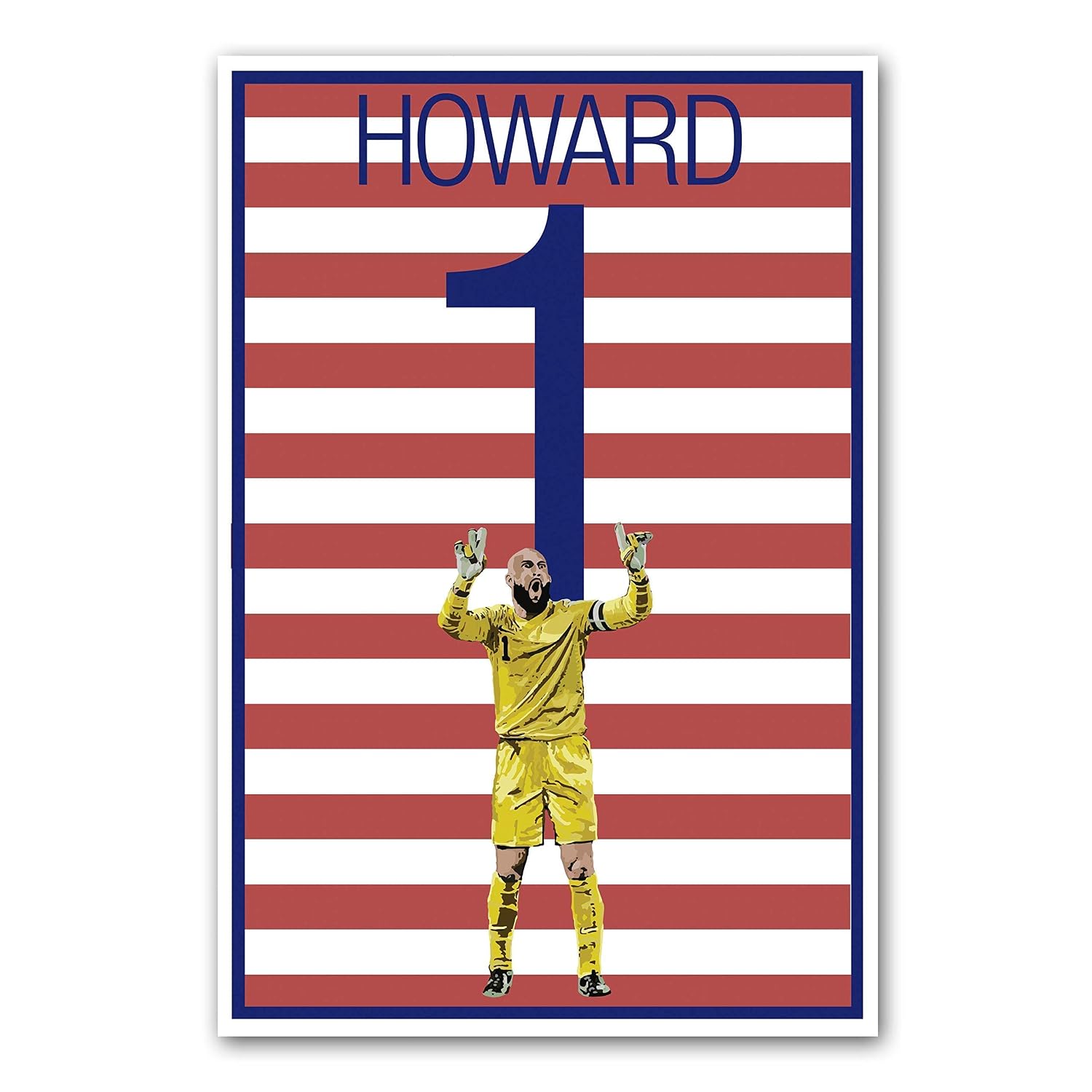 Amazon.com: USMNT Tim Howard Art Poster - Team USA Artwork : Home & Kitchen