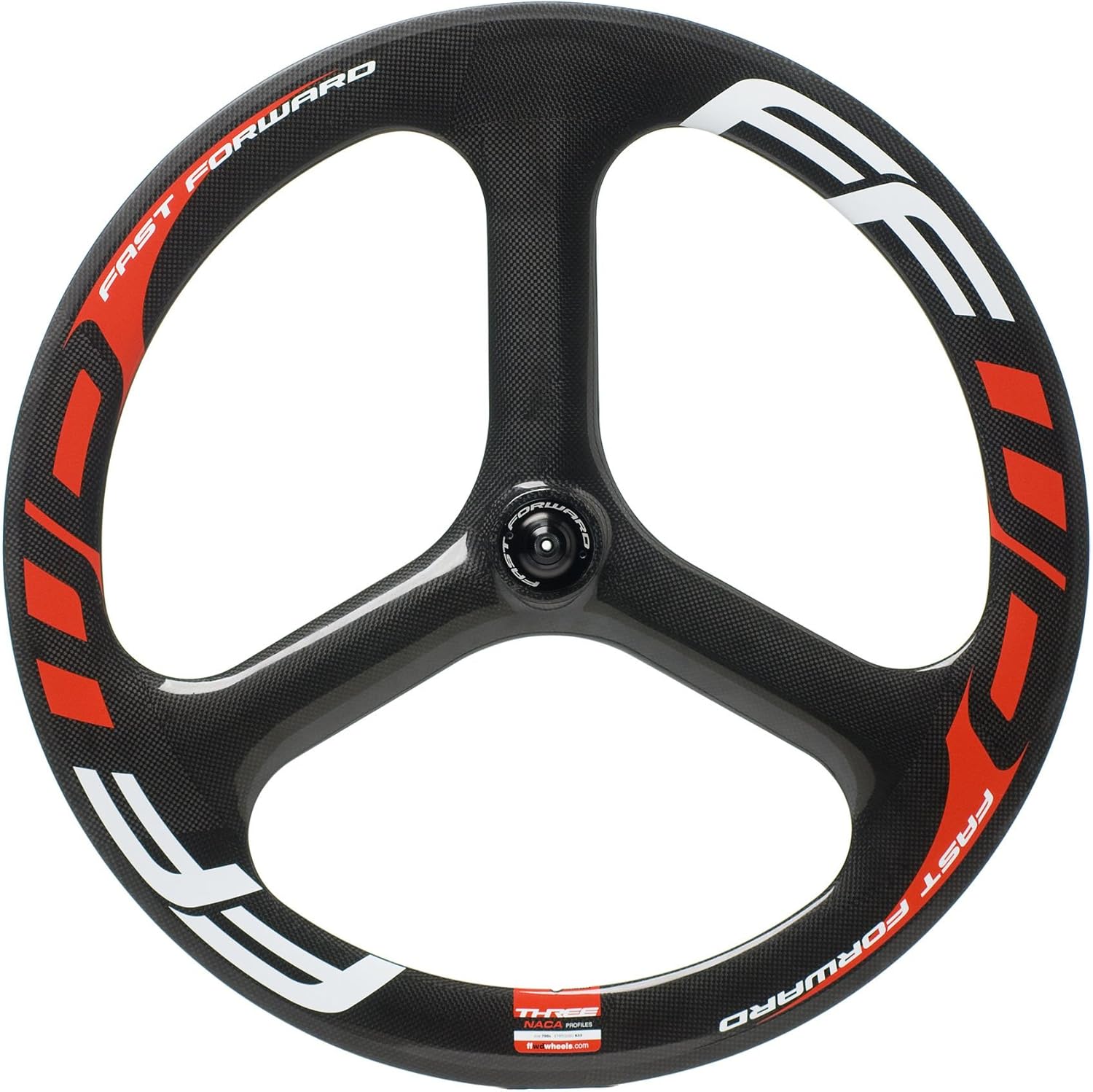 Amazon.com : Fast Forward Carbon Three Spoke Tubular Road Front ...
