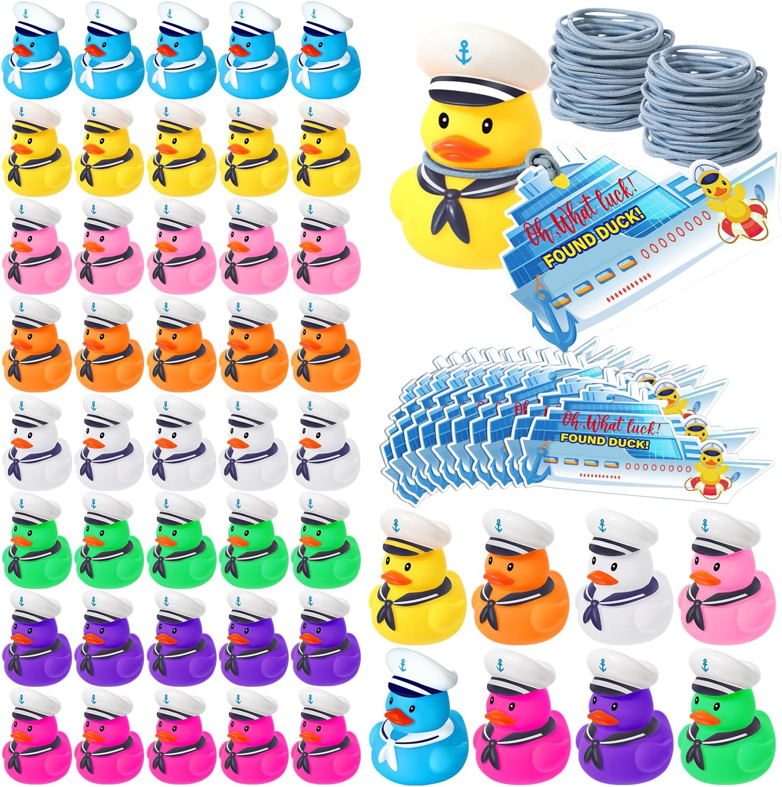 Amazon.com : Lenwen 120 Pcs Duck Tag Cruise Kit 40 Mini Cruising Rubber ...
