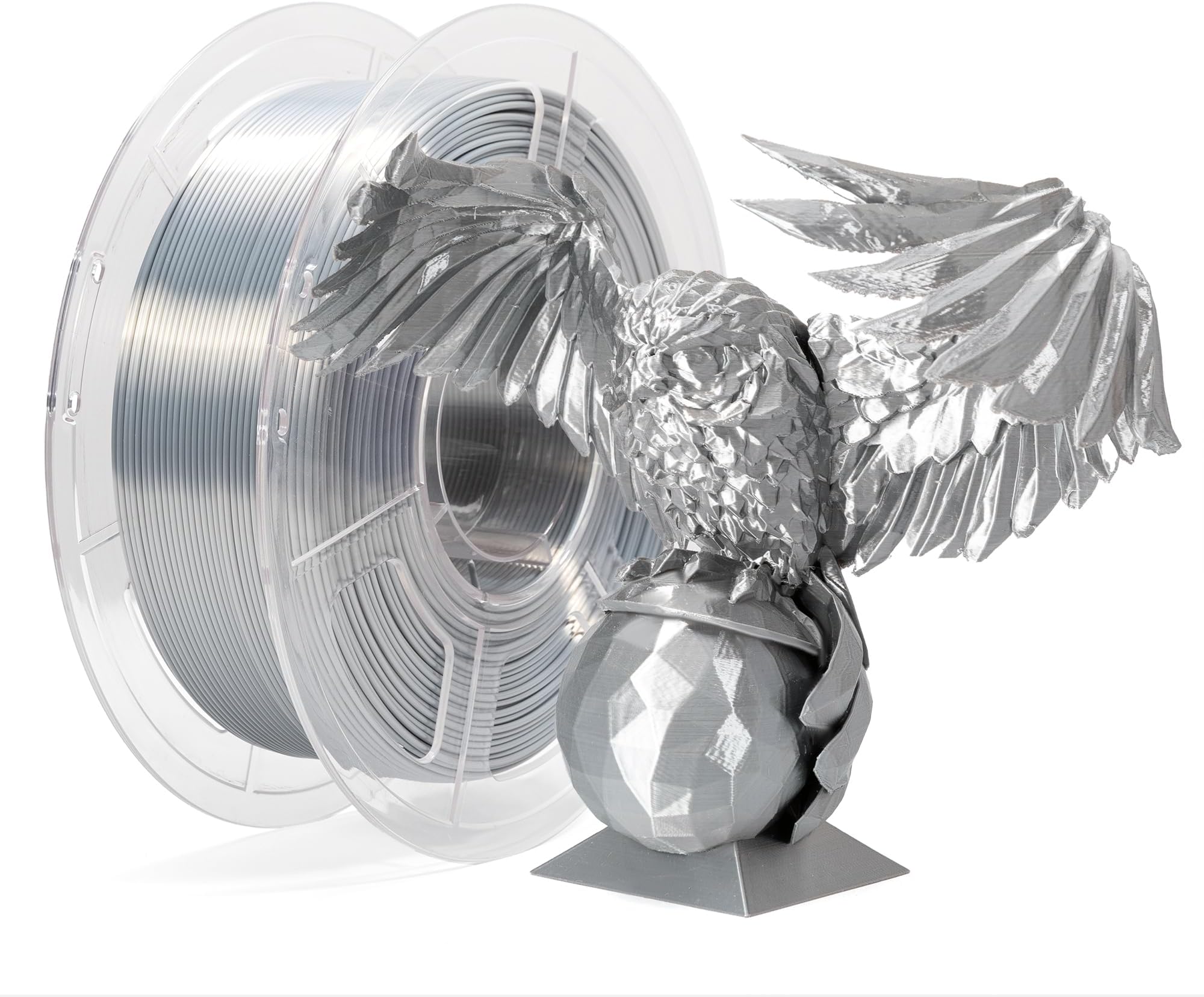 Amazon.com: Silk PLA Filament 1.75mm, Shiny Silver 3D Printer Filament ...