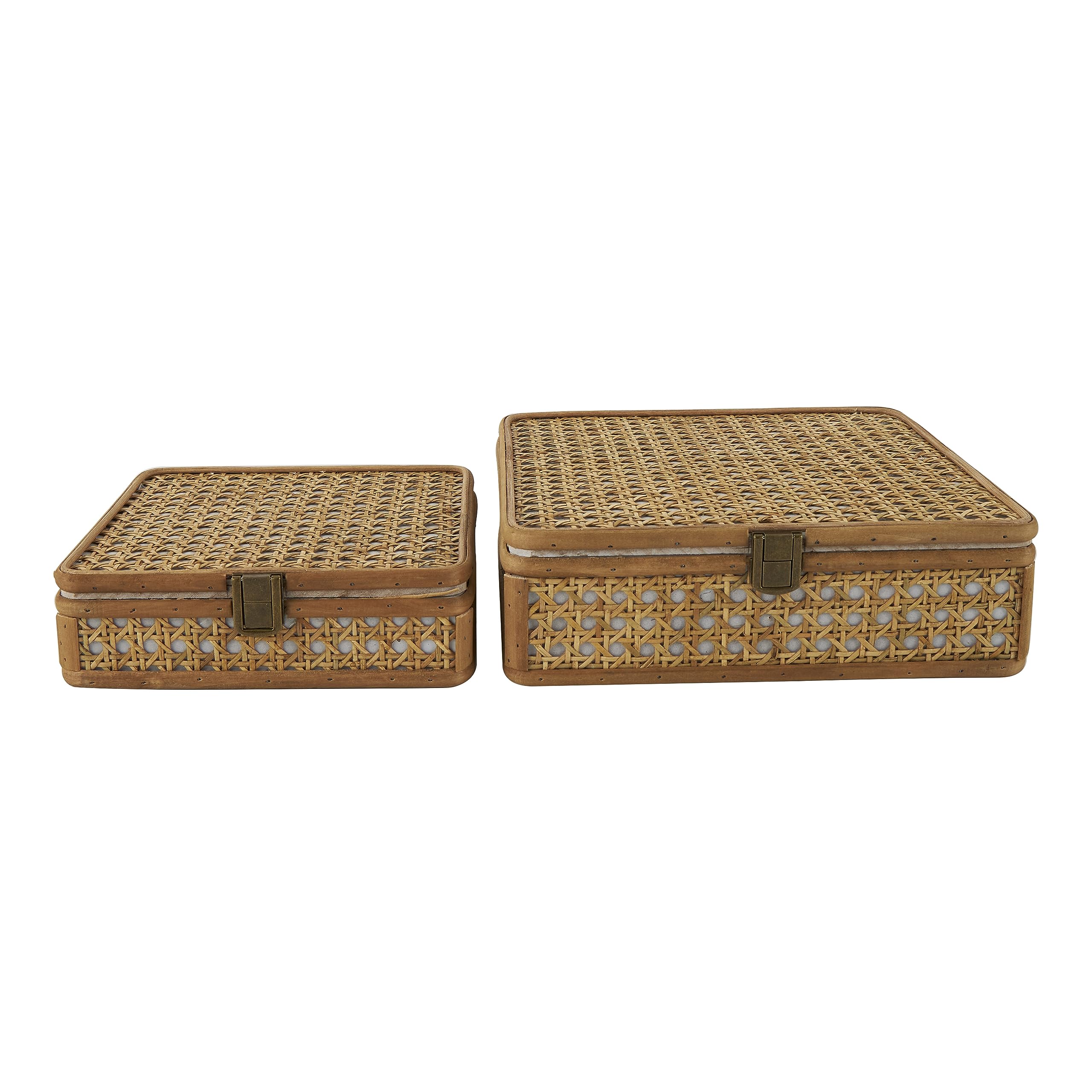 Amazon.com: Deco 79 Rattan Handmade Decorative Box Woven Rattan ...