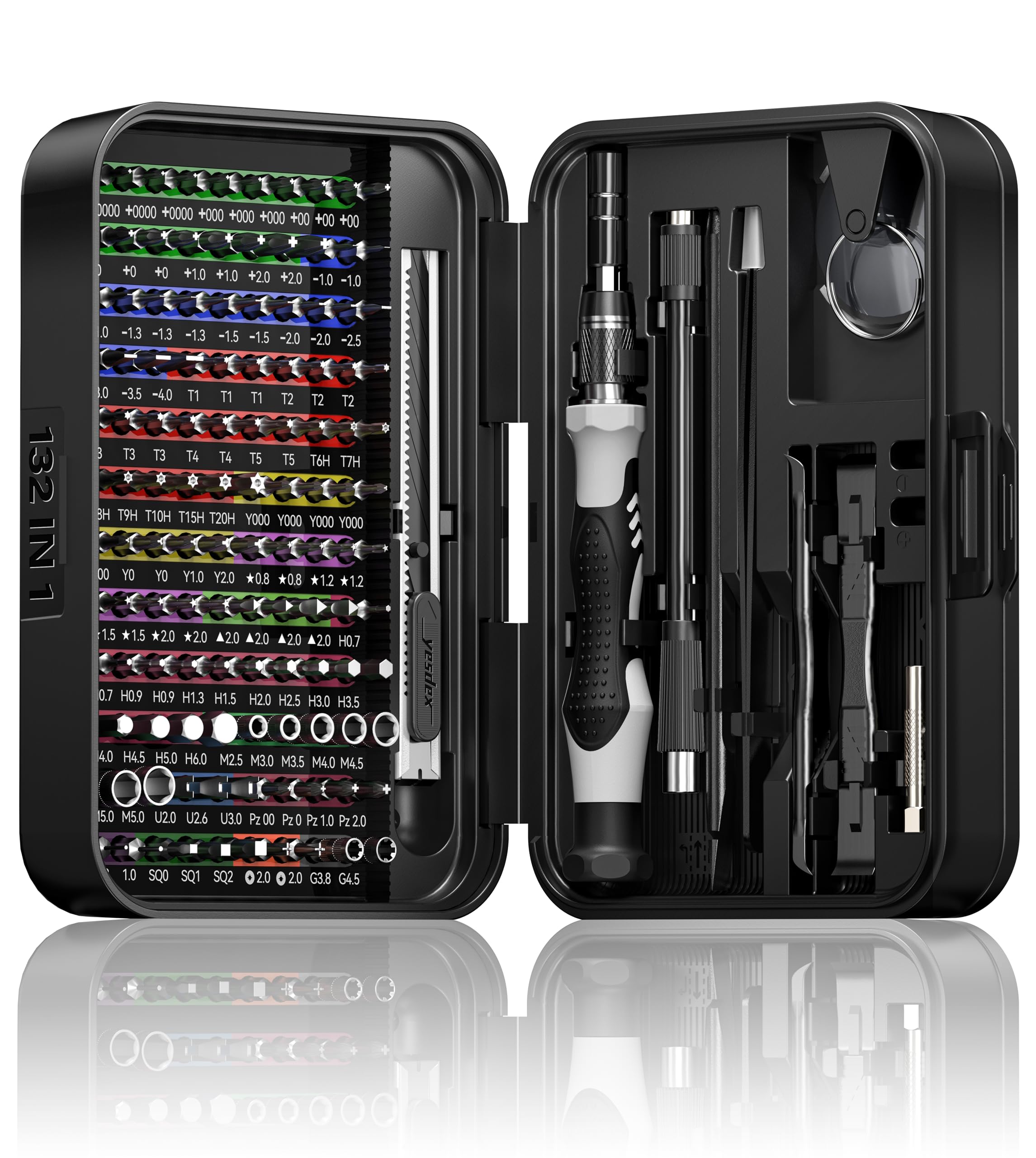 YESDEX Precision Screwdriver Set, 132in1 Magnetic Bits Screw Kit ...