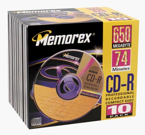 Memorex 650 MB/74-minute 24 x CD-R Media (10-Pack) (descontinuado por ...