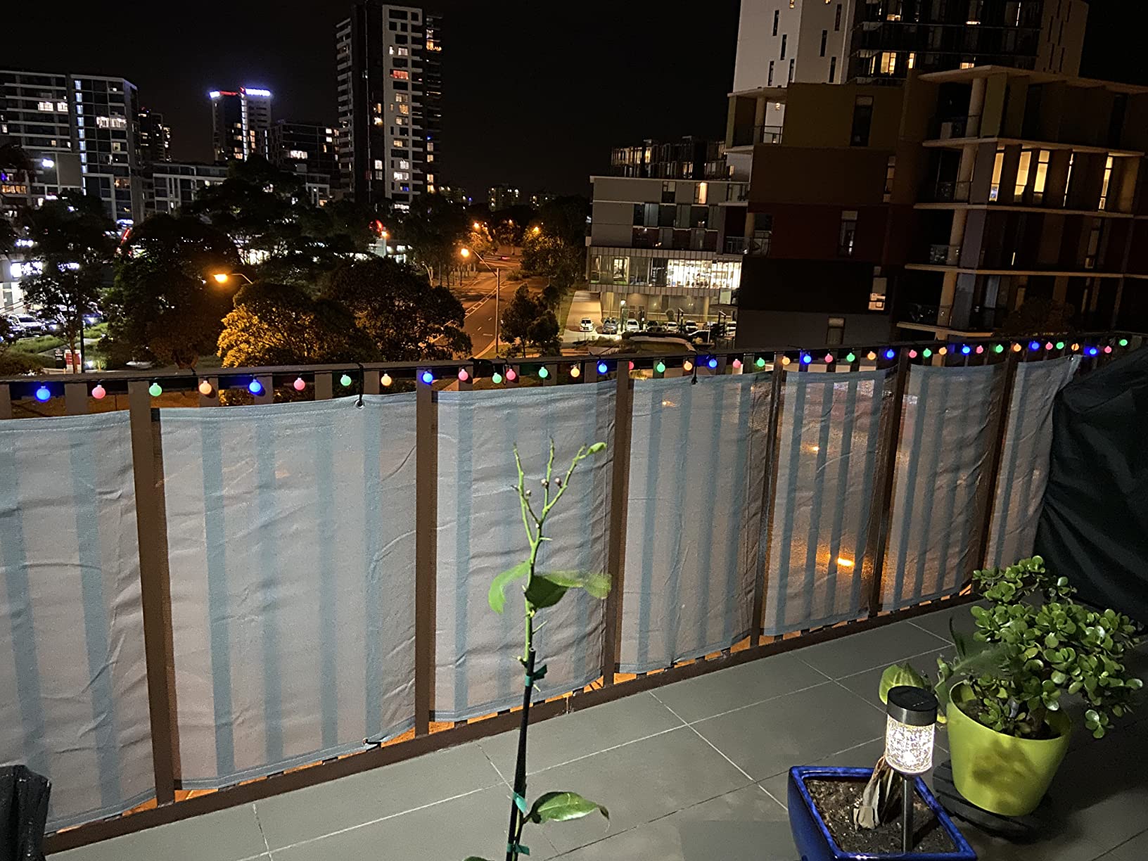 Balcony Privacy Screen, FOME 3X16.4Ft Balcony Windscreen Weather ...