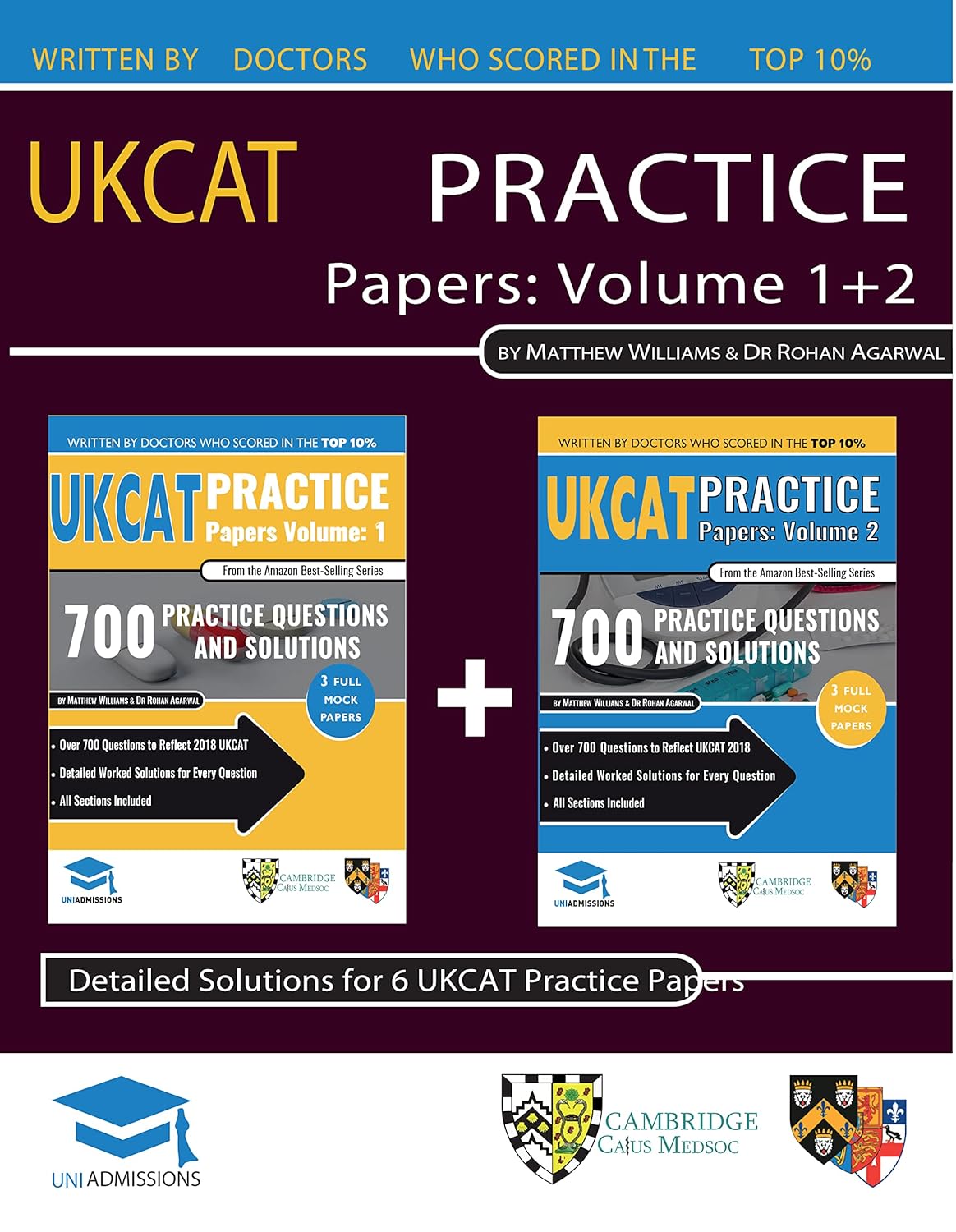 UKCAT Practice Papers Volumes One & Two: 6 Full Mock Papers, 1400 ...