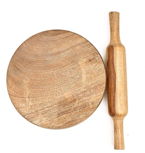 Buy KC Wooden Chakla Belan Set (Chakla -10inch Diameter & Belan-12 inch ...