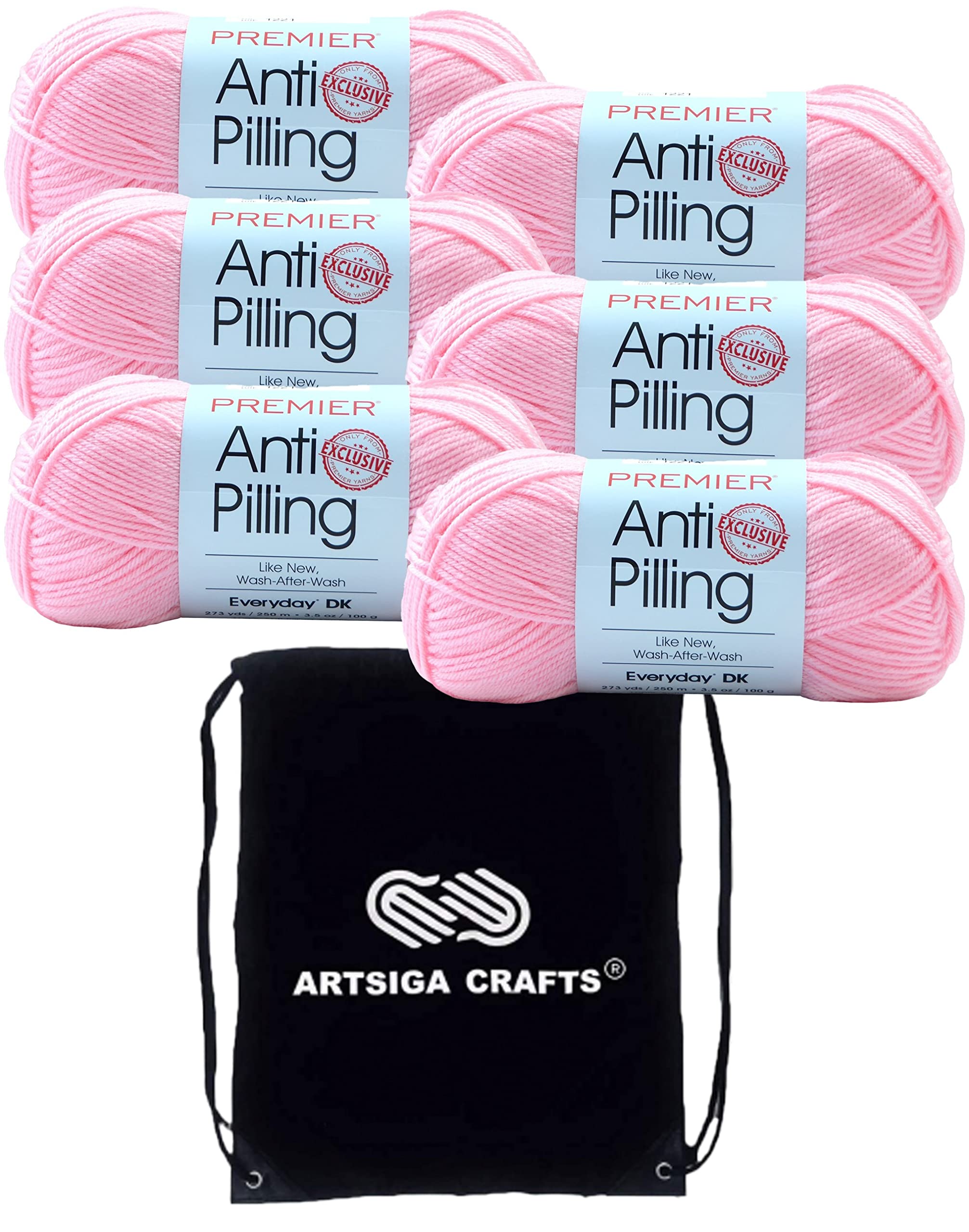 Amazon.com: Premier Yarns Anti-Pilling Everyday DK Baby Pink 1107-33 (6 ...