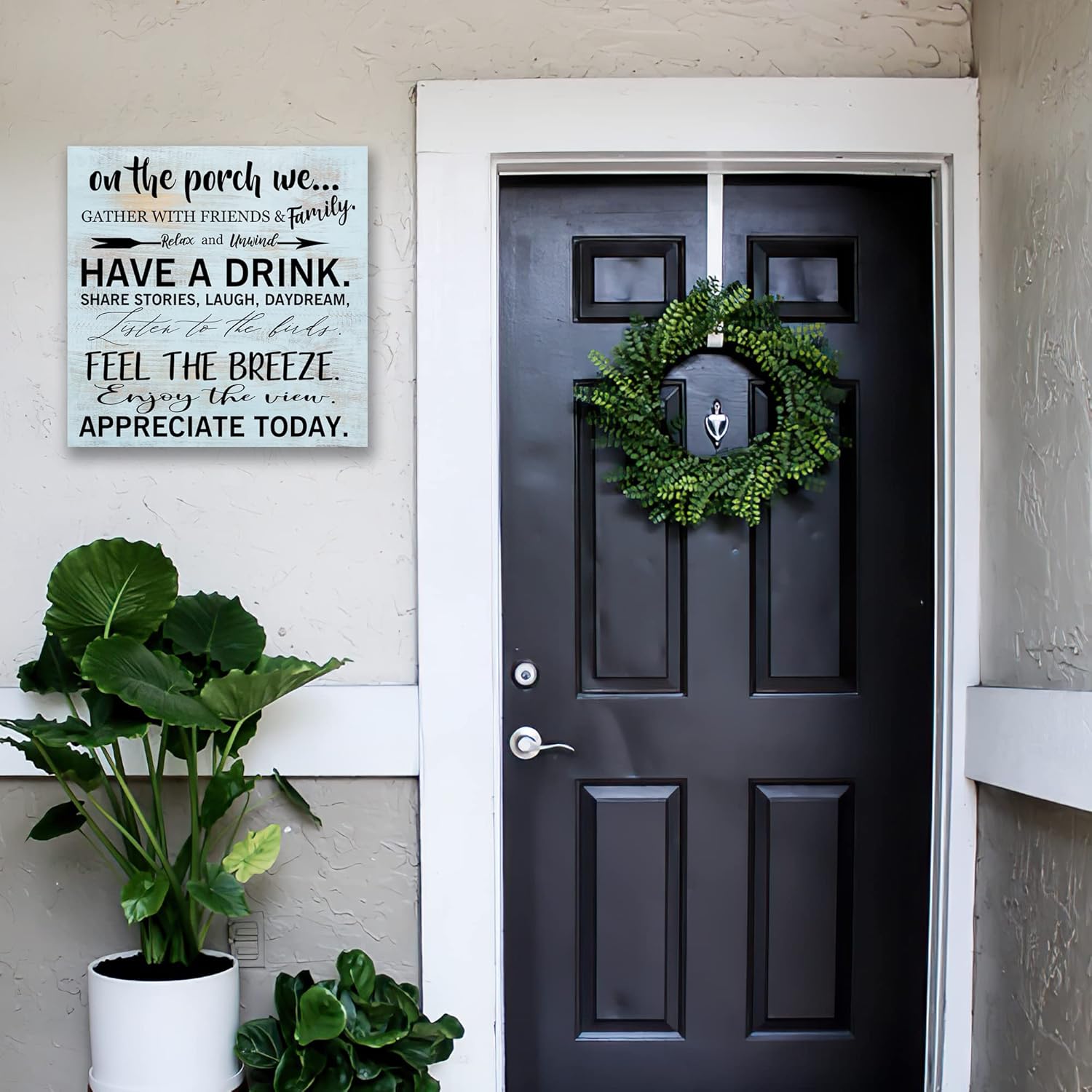 Amazon.com: Porch Rules Porch Sign Farmhouse Front Porch Decor Outdoor ...