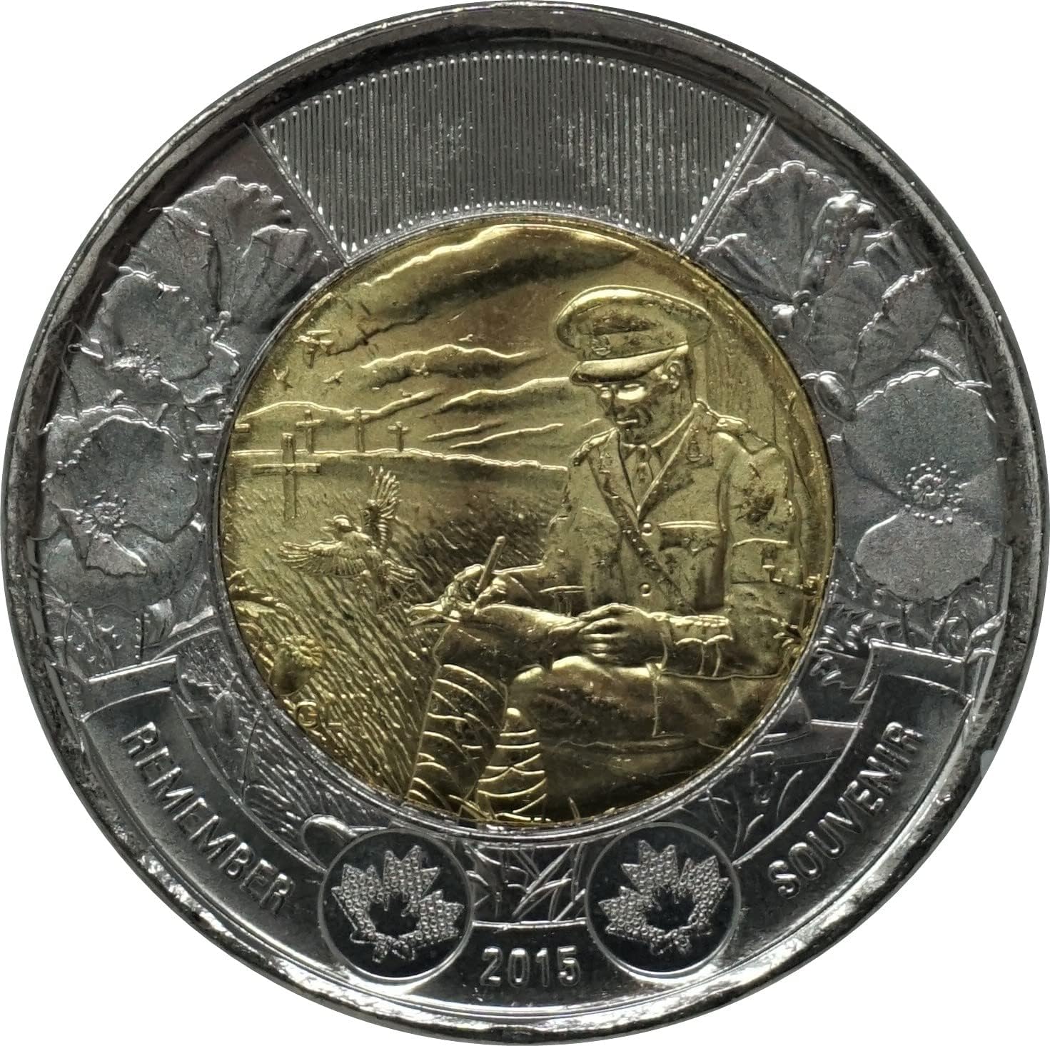 2015 $2 in Flanders Fields Remembrance Toonie (1 Coin) : Amazon.ca ...