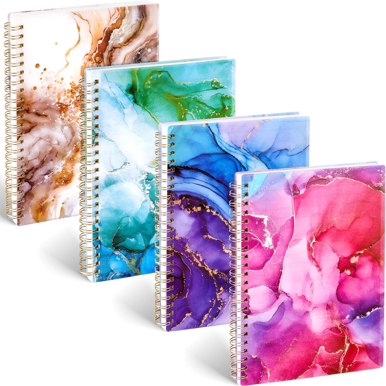 Amazon.com: HIBOX 4 Pack A5 Spiral Notebooks for Women, 6.1 * 8.1 ...