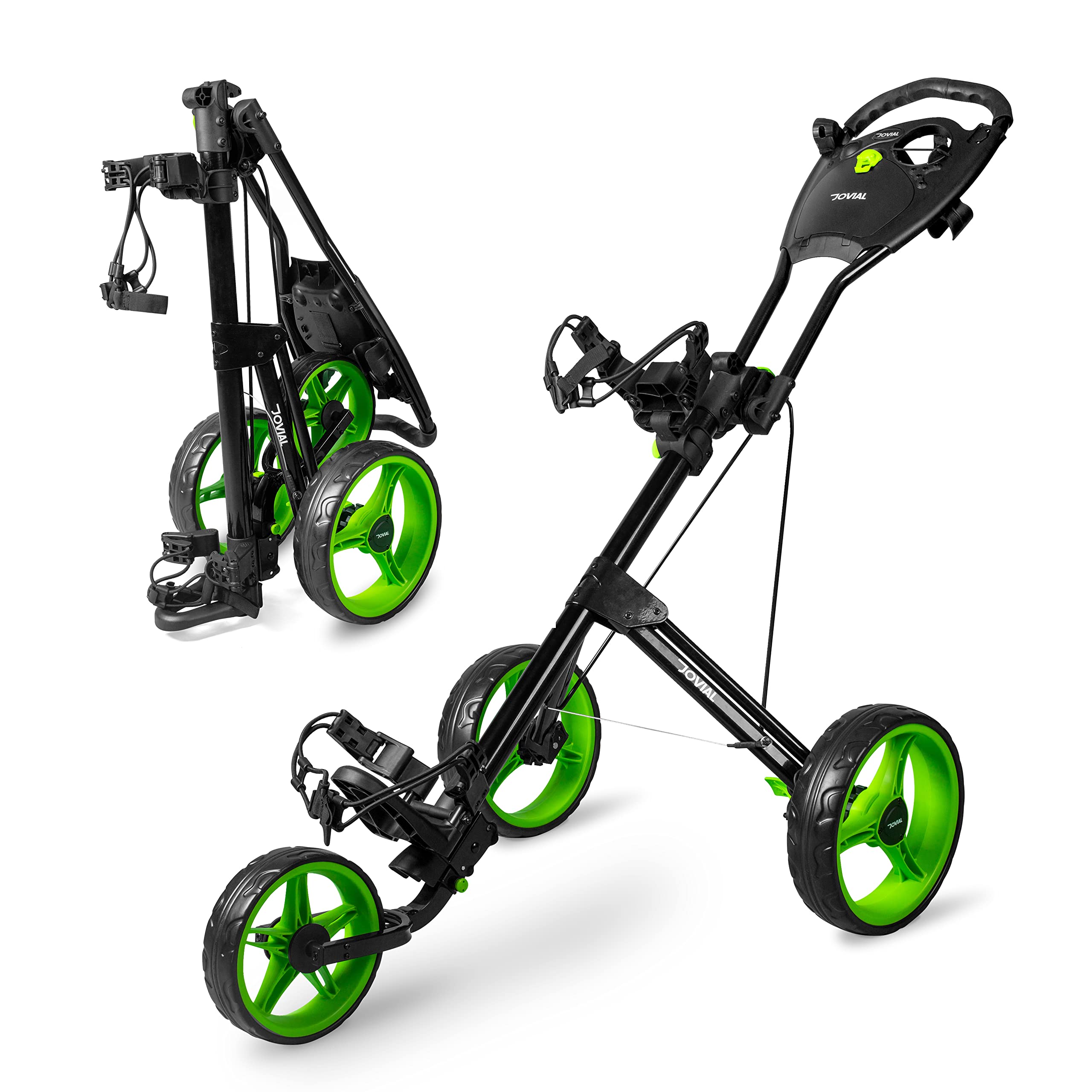 Jovial 2 Wheel 3 Wheel Golf Push Cart Lightweight Compact | Desertcart ...