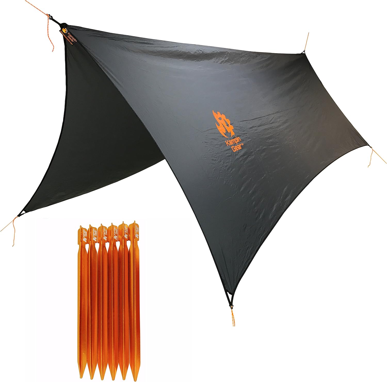 Amazon.com: Kampin Gear Hideaway Rain Fly with 6 Aluminum Stakes ...