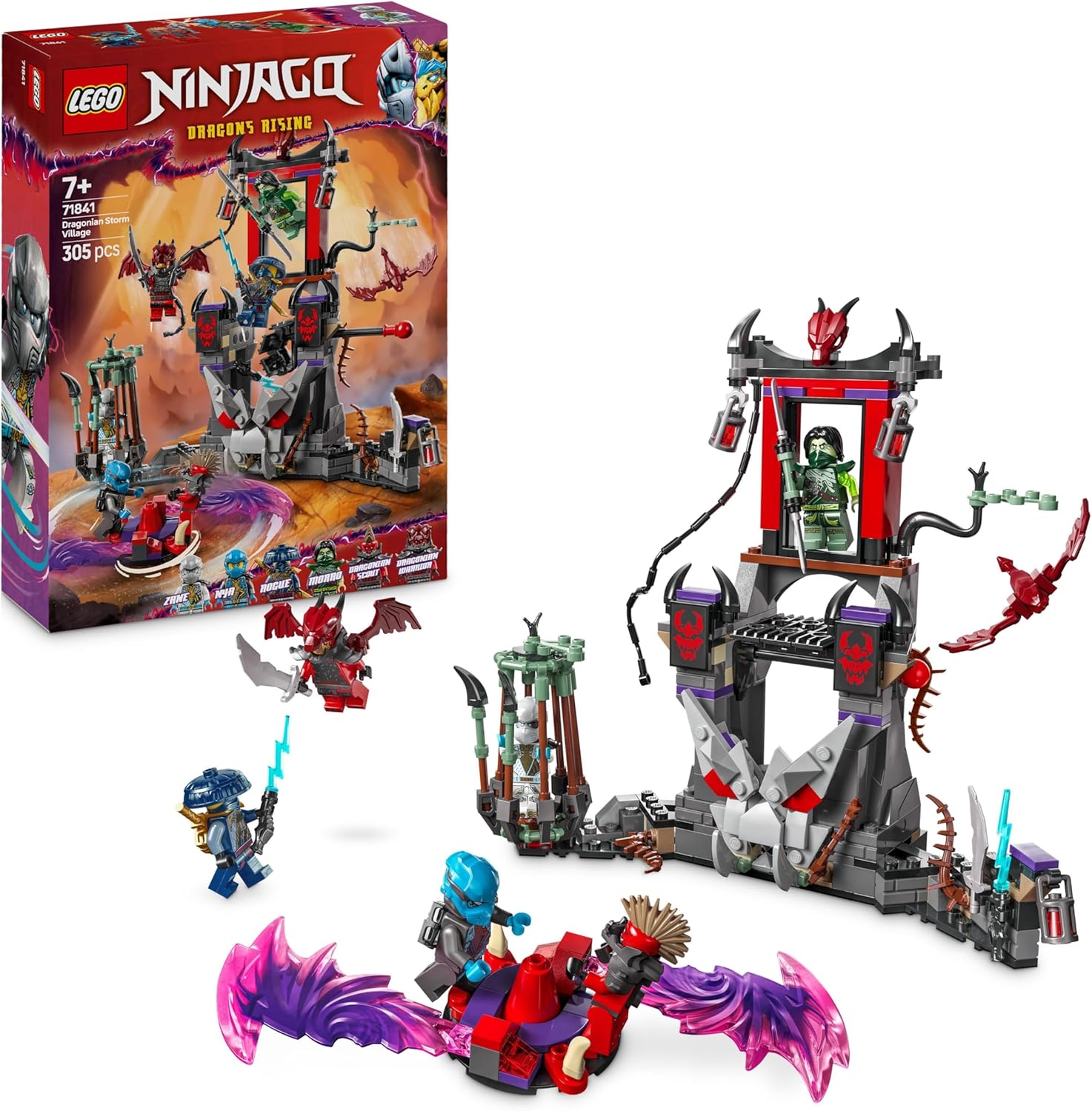 LEGO NINJAGO Ejderinsan Fırtına Köyü 71841-7 Yaş ve Üzeri Çocuklar için ...