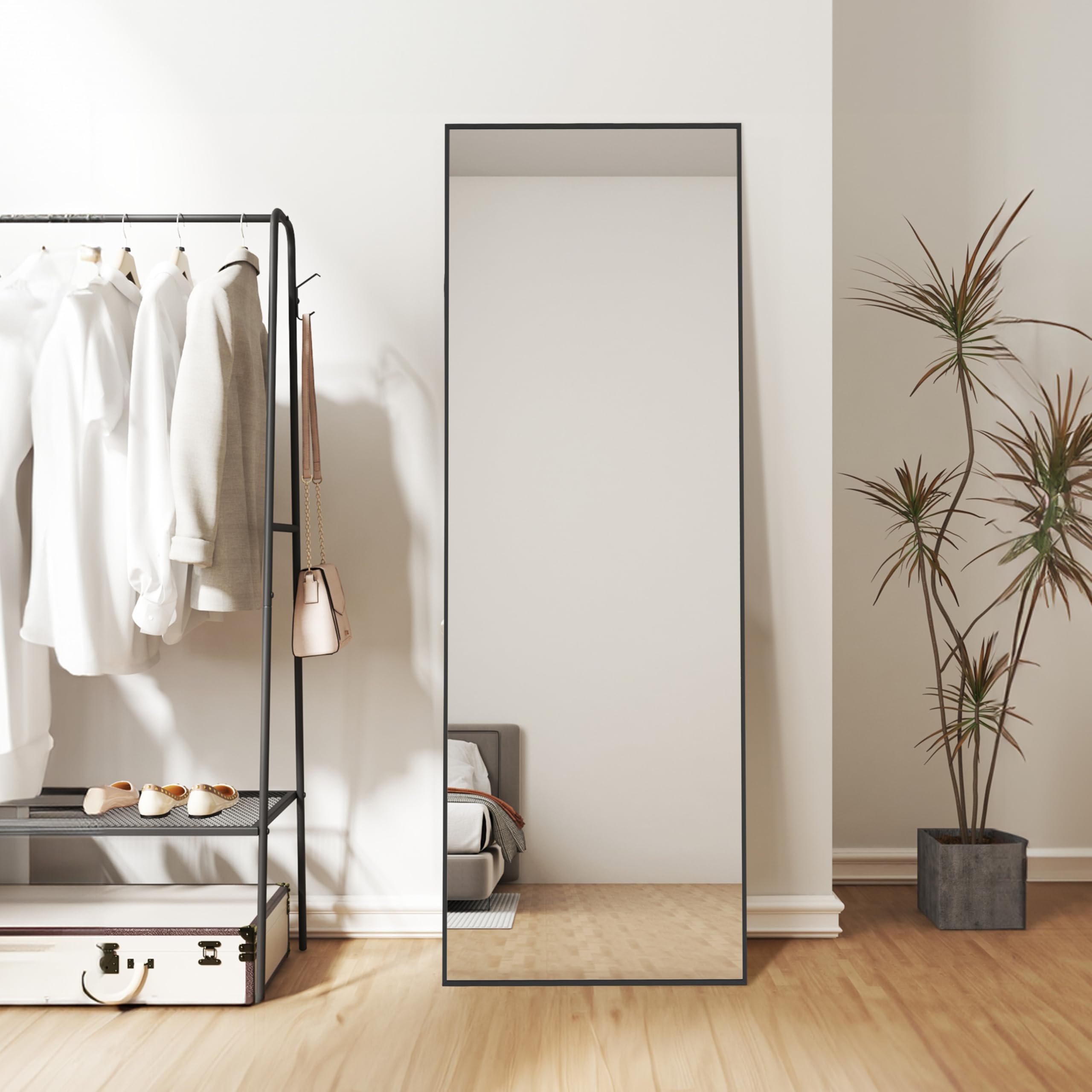 Amazon.com: Simple Deluxe 64"×21" Full Length Mirror, Hanging Mirror ...