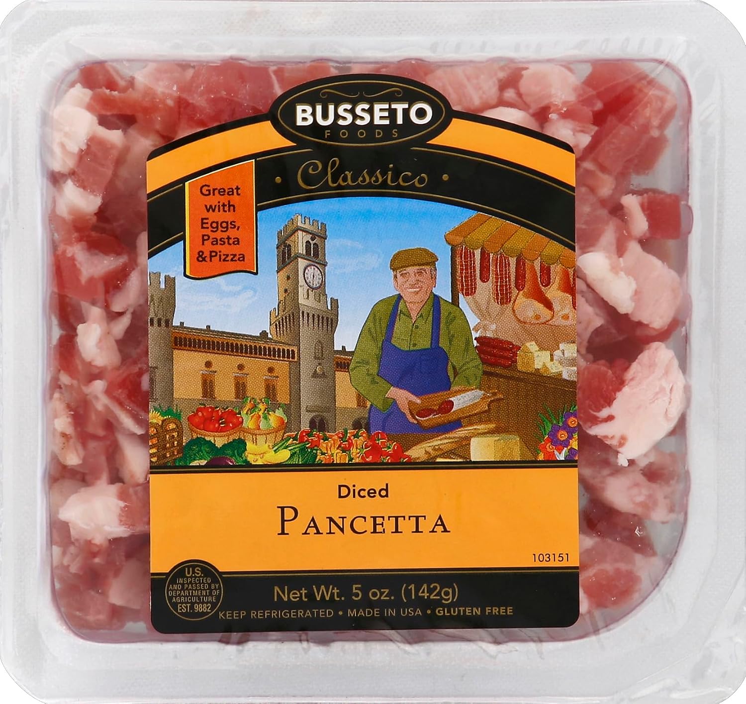 Amazon.com: Busseto Pancetta Diced, 5 oz : Grocery & Gourmet Food