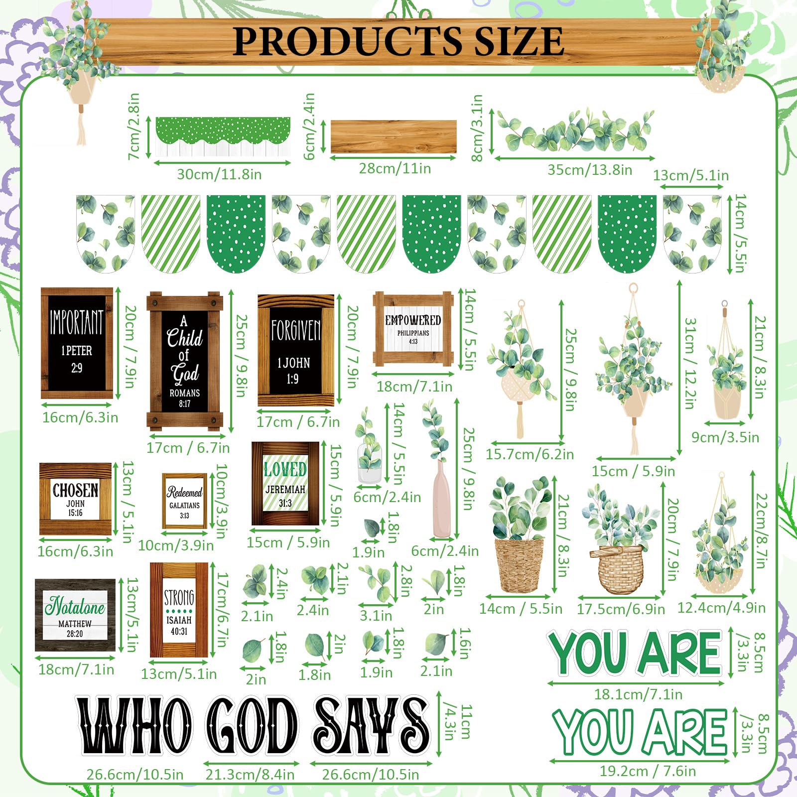 Garden Classroom Theme Eucalyptus Reading Bulletin Board Poster Set ...